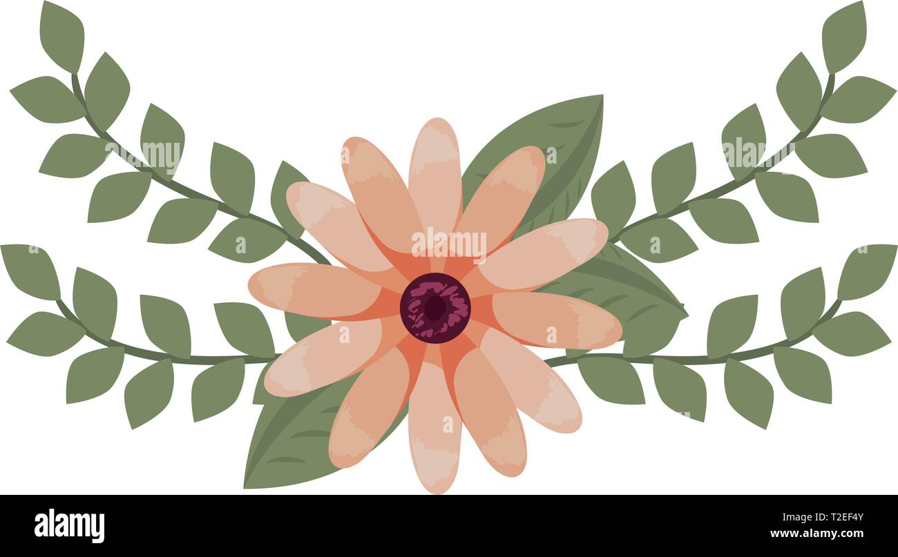 floral flowers leaves decoration vector illustration dcesign vector ...