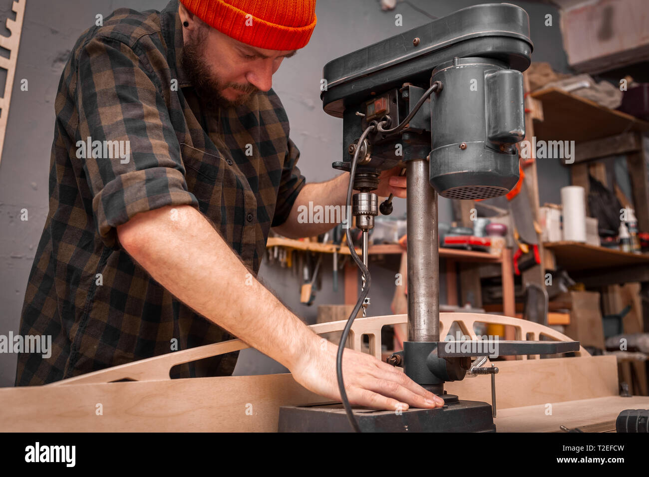 Factory operating drill press in hi-res stock photography and images ...