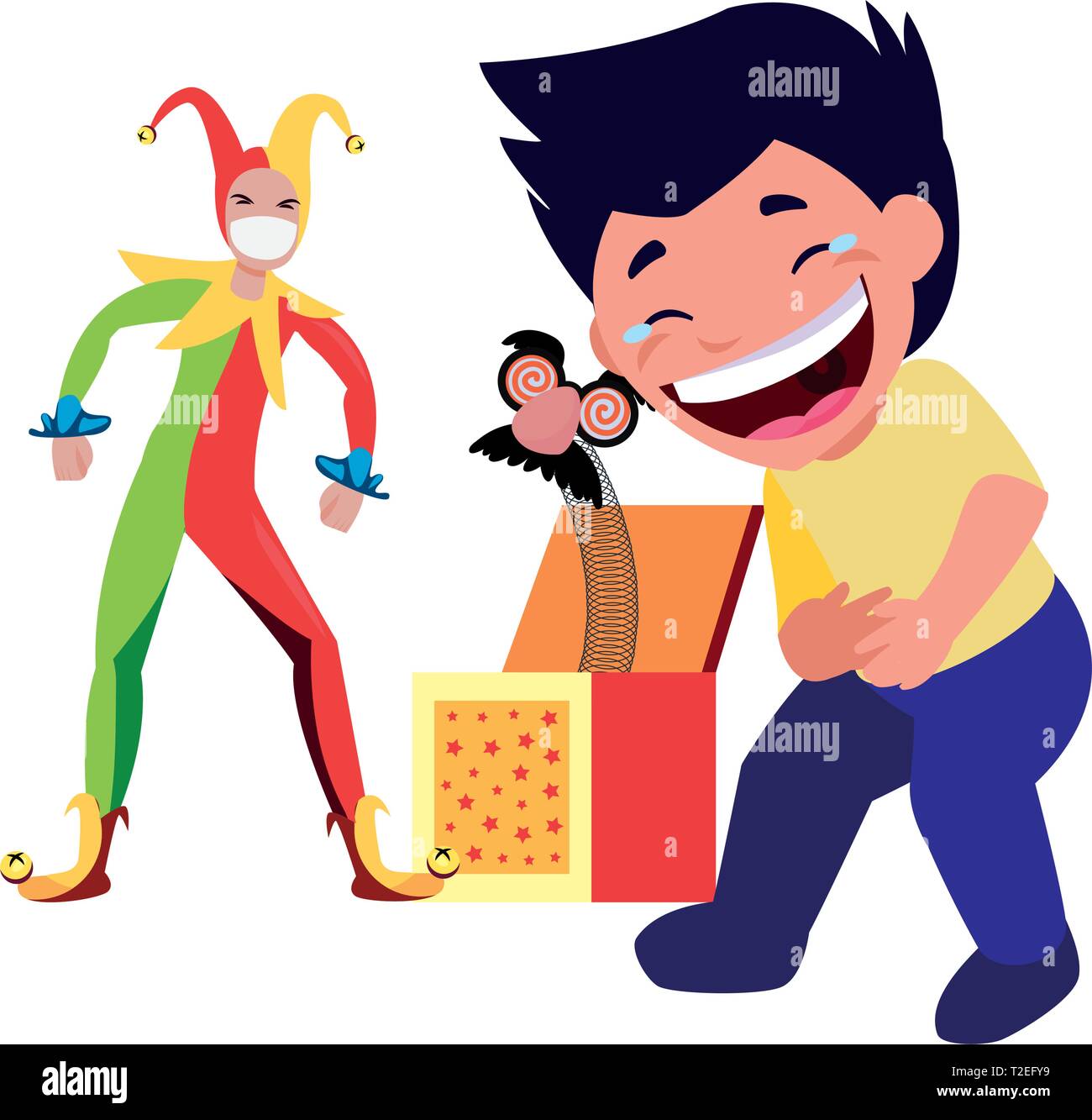 boy jester april fools day vector illustration Stock Vector Image & Art ...