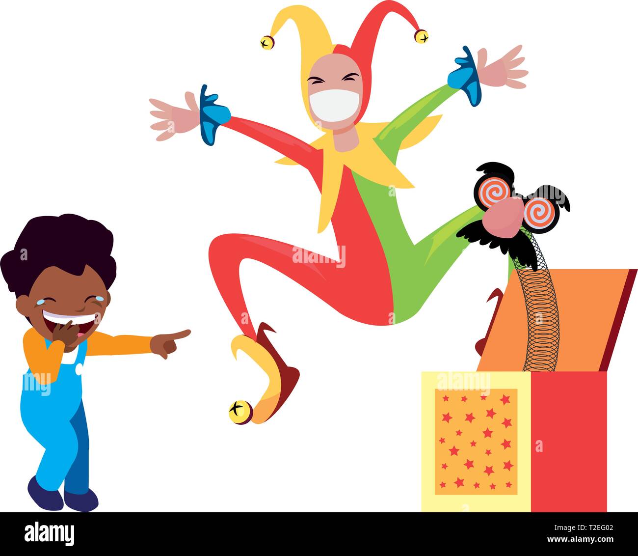 boy jester april fools day vector illustration Stock Vector Image & Art ...