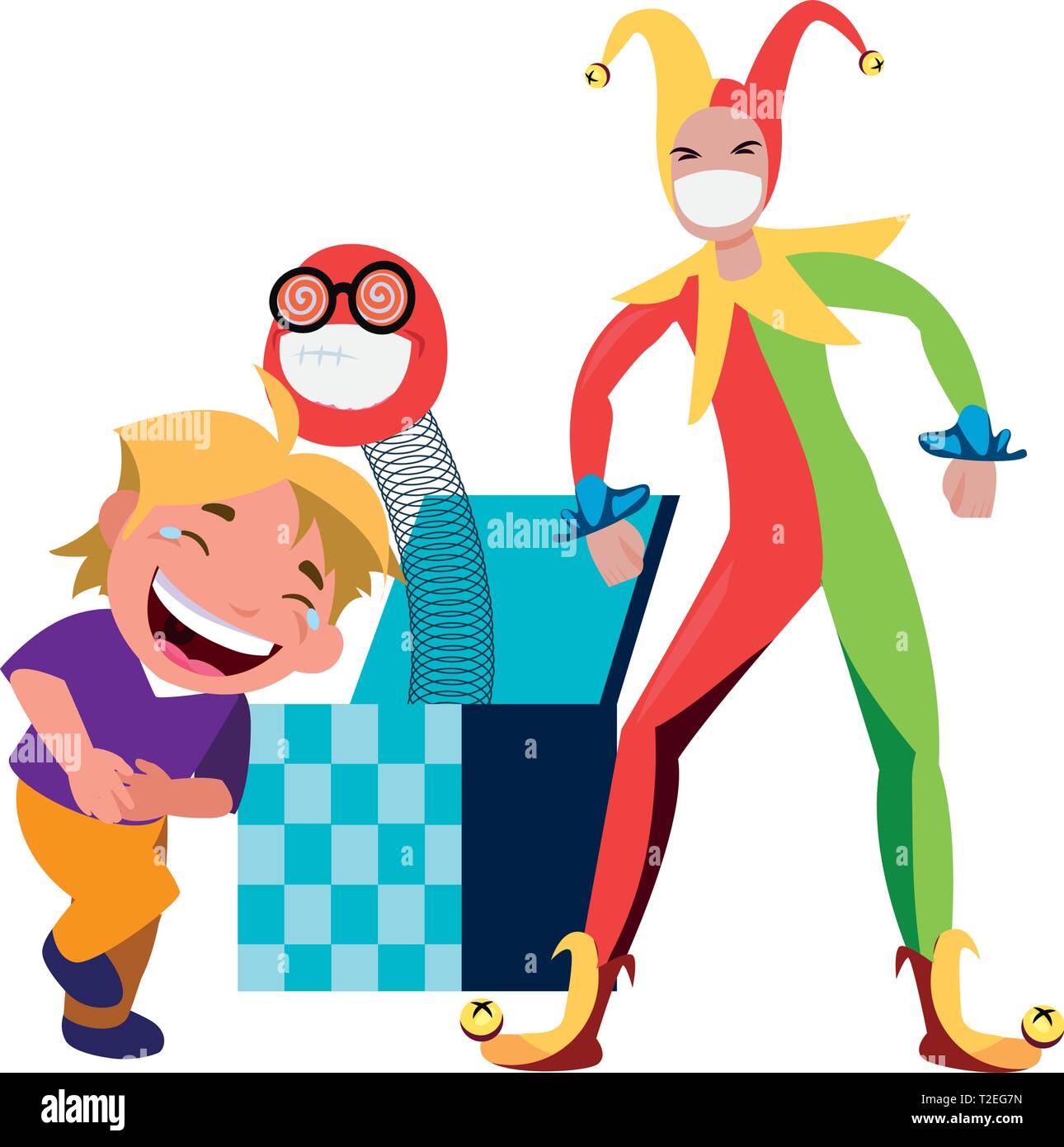boy jester april fools day vector illustration Stock Vector Image & Art ...