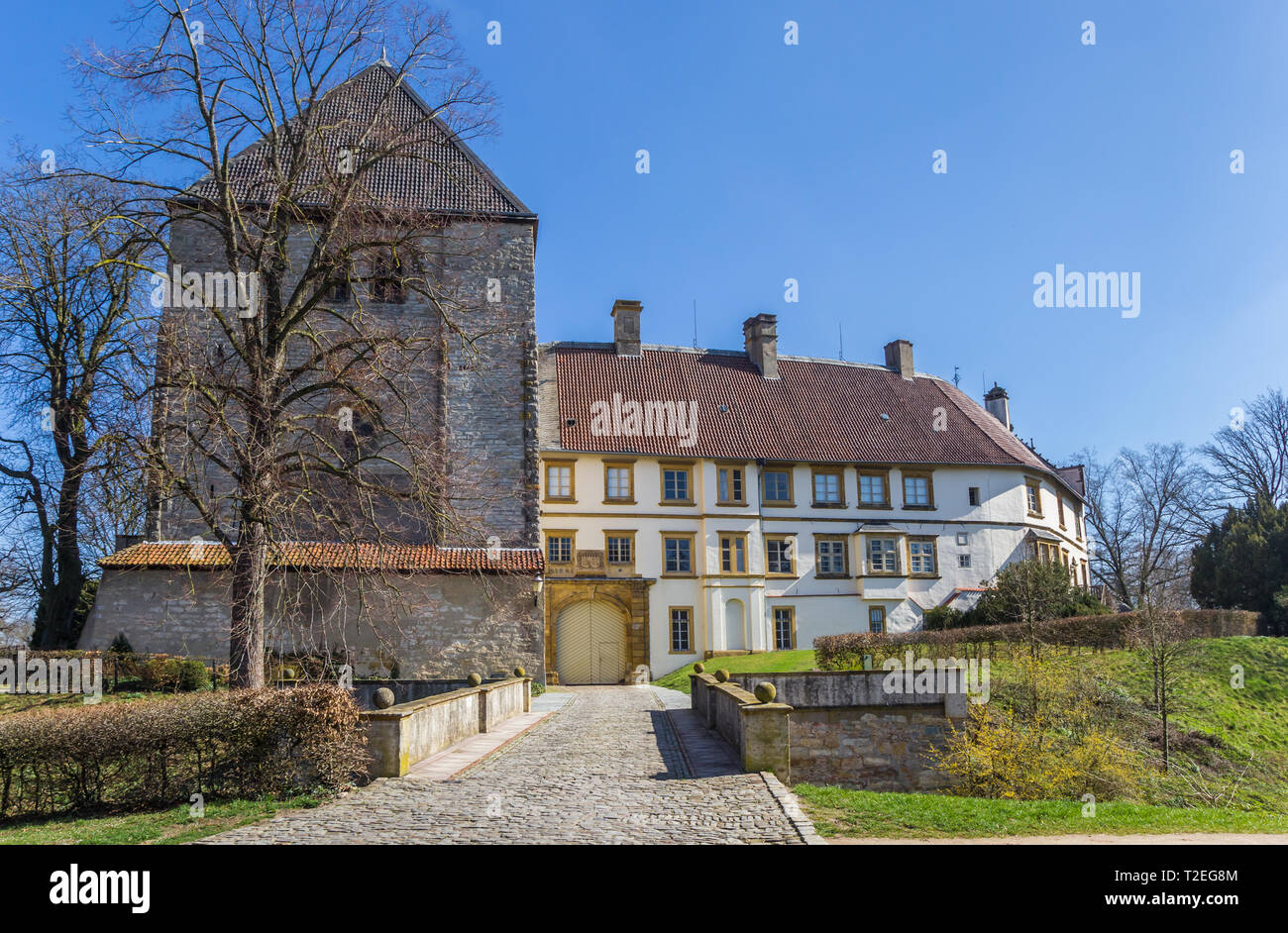 Entrance to the historic castle in Rheda, Germany Stock Photo - Alamy