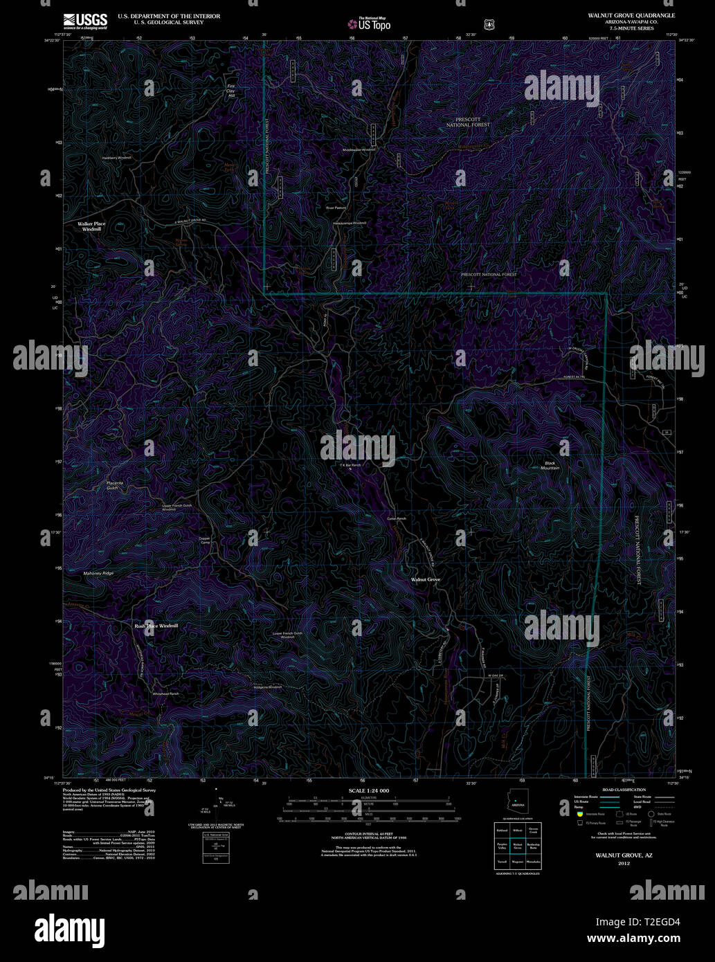 Walnut grove map hi-res stock photography and images - Alamy