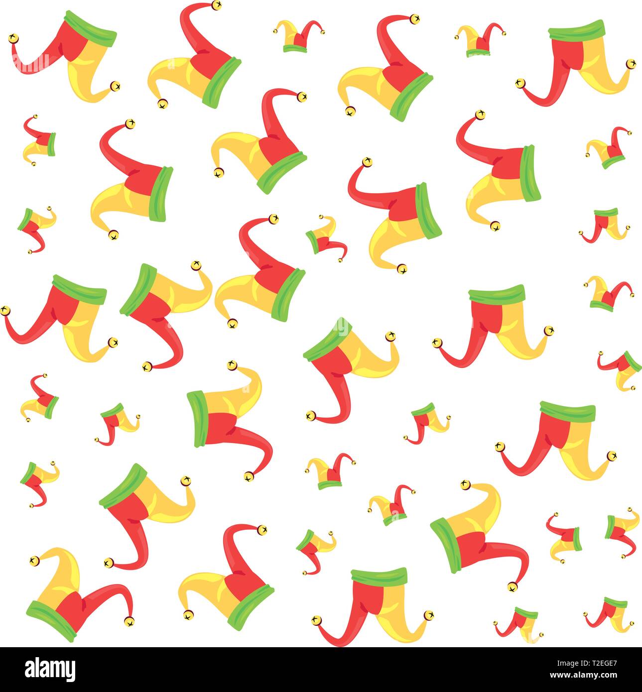 jester hat decoration white background vector illustration Stock Vector ...