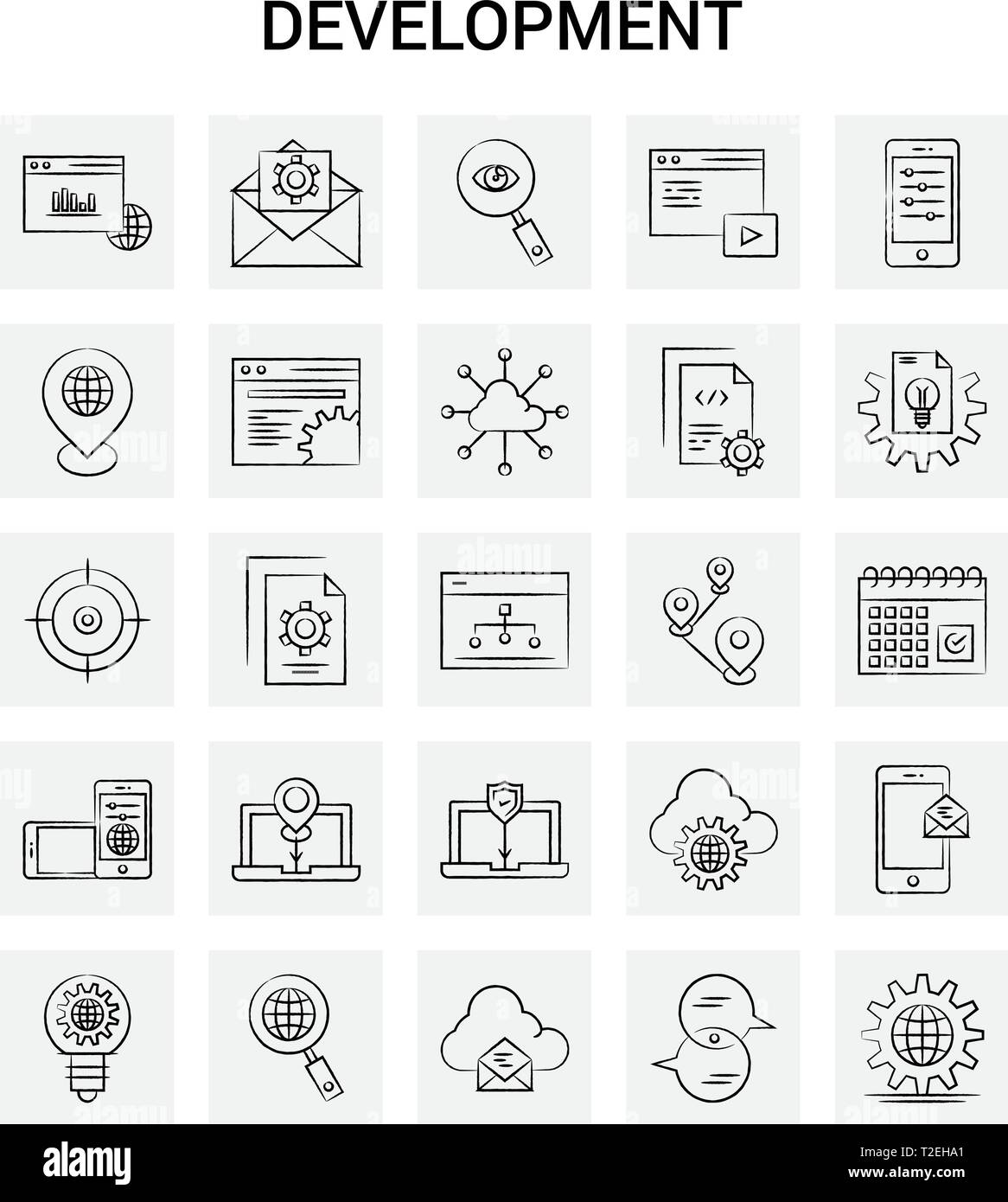 Marketing digital laptop target gear hi-res stock photography and ...