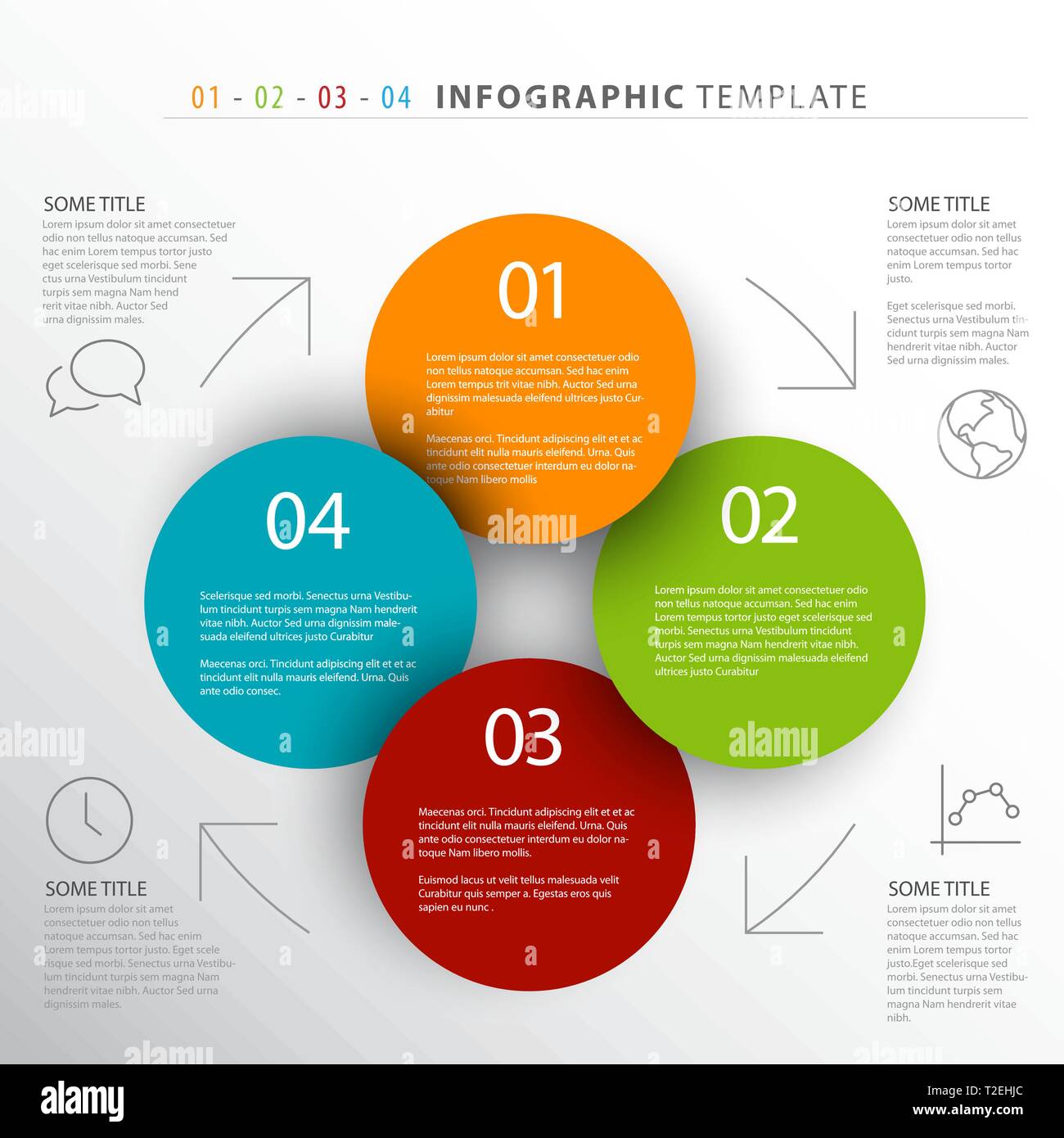 One two three four - vector progress icons for four steps with ...