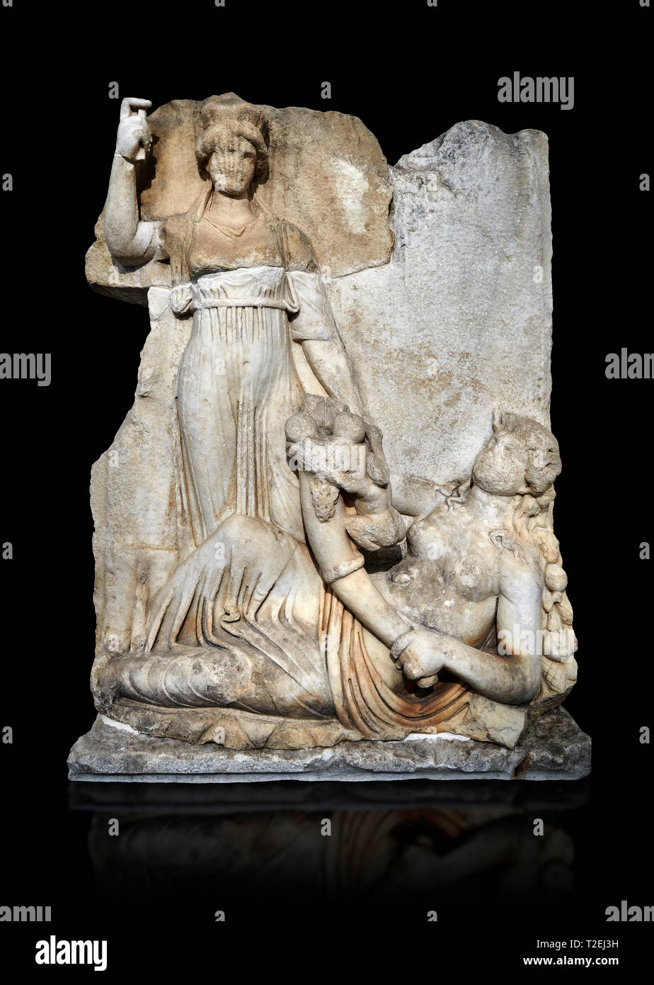 Roman Sebasteion relief sculpture of the goddess Roma and Ge (Earth ...