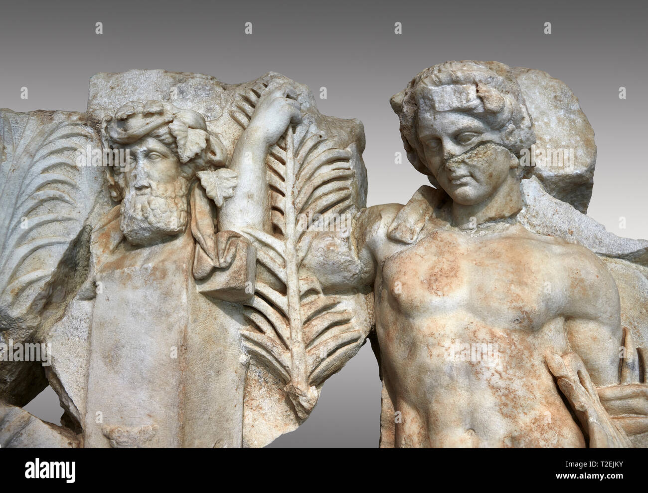 Detail of a Roman Sebasteion relief sculpture of Agon Aphrodisias ...