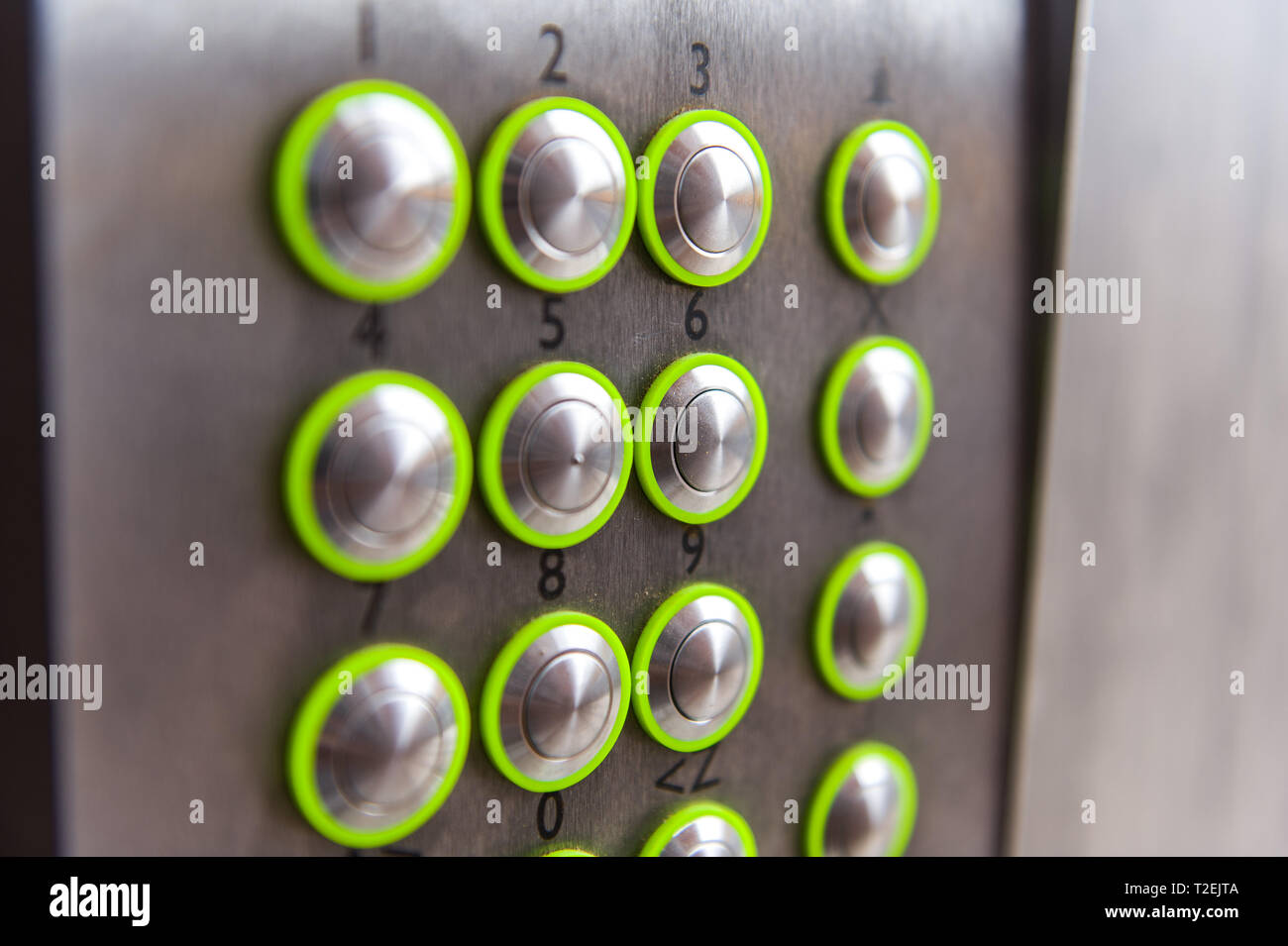 Intercom console buttons Stock Photo - Alamy