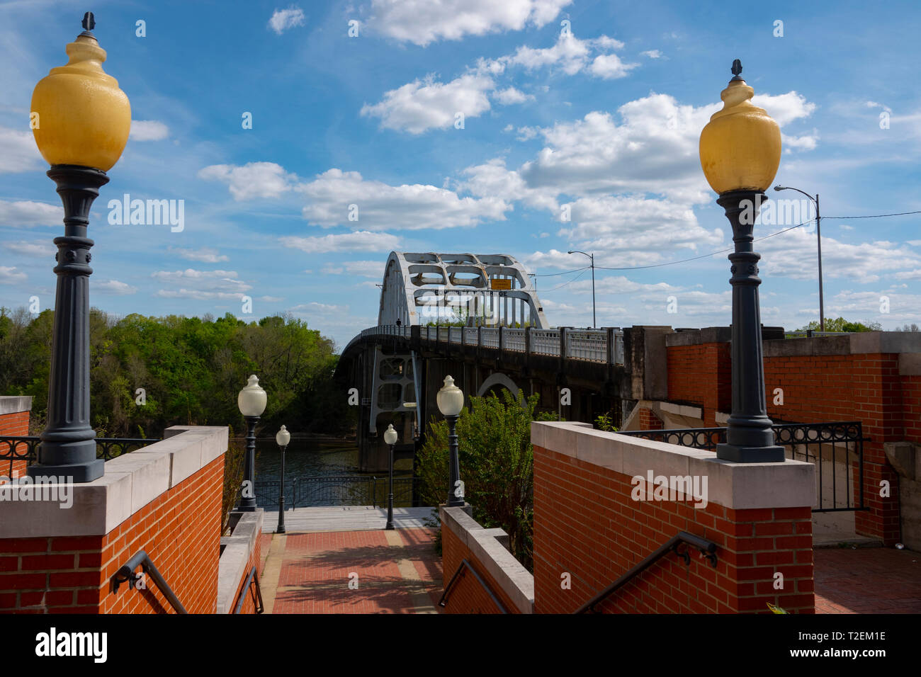 USA Alabama Selma Edmund Pettus Bridge over the Alabama River Site of ...