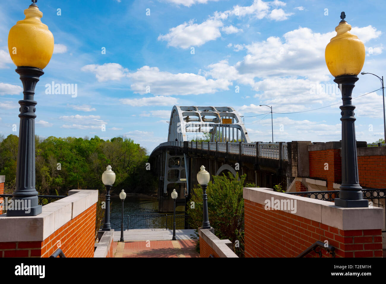 USA Alabama Selma Edmund Pettus Bridge over the Alabama River Site of ...