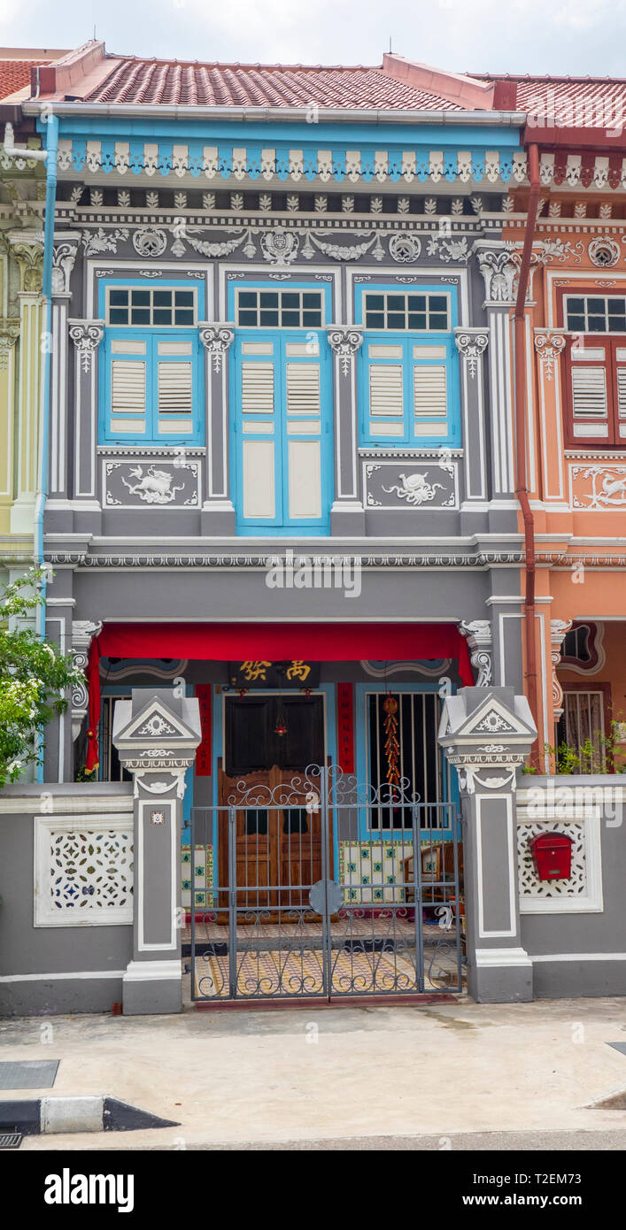 Colourful Peranakan terraced houses popular with instagrammers on Koon ...