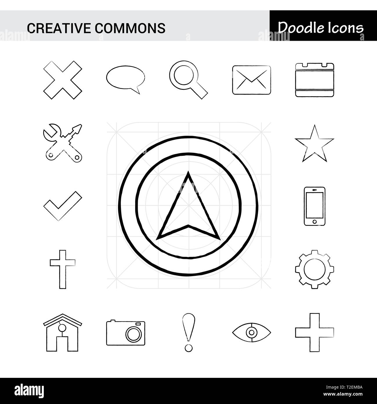 Creative commons symbol Stock Vector Images - Alamy