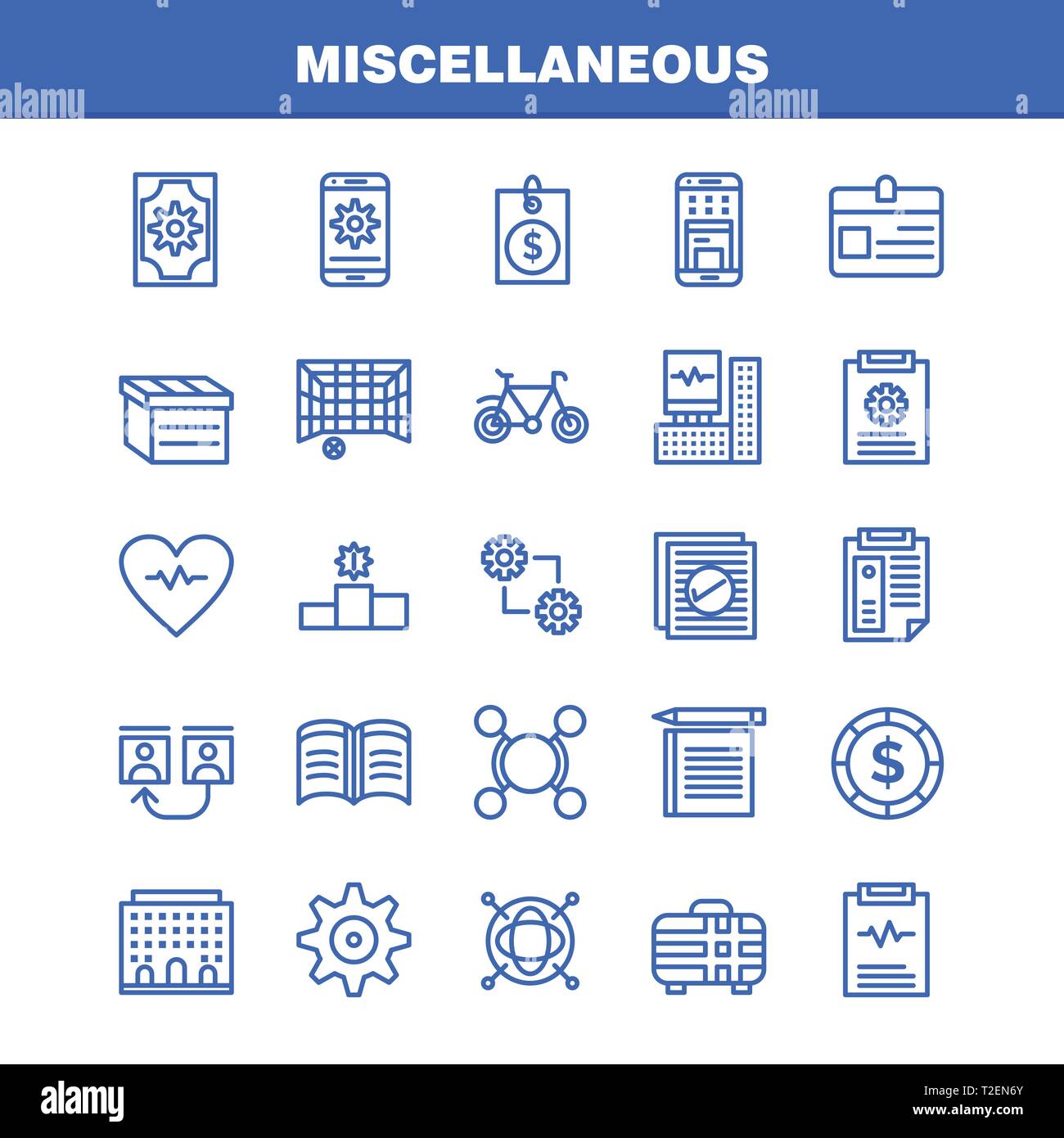 Miscellaneous Line Icons Set For Infographics, Mobile UX/UI Kit And ...