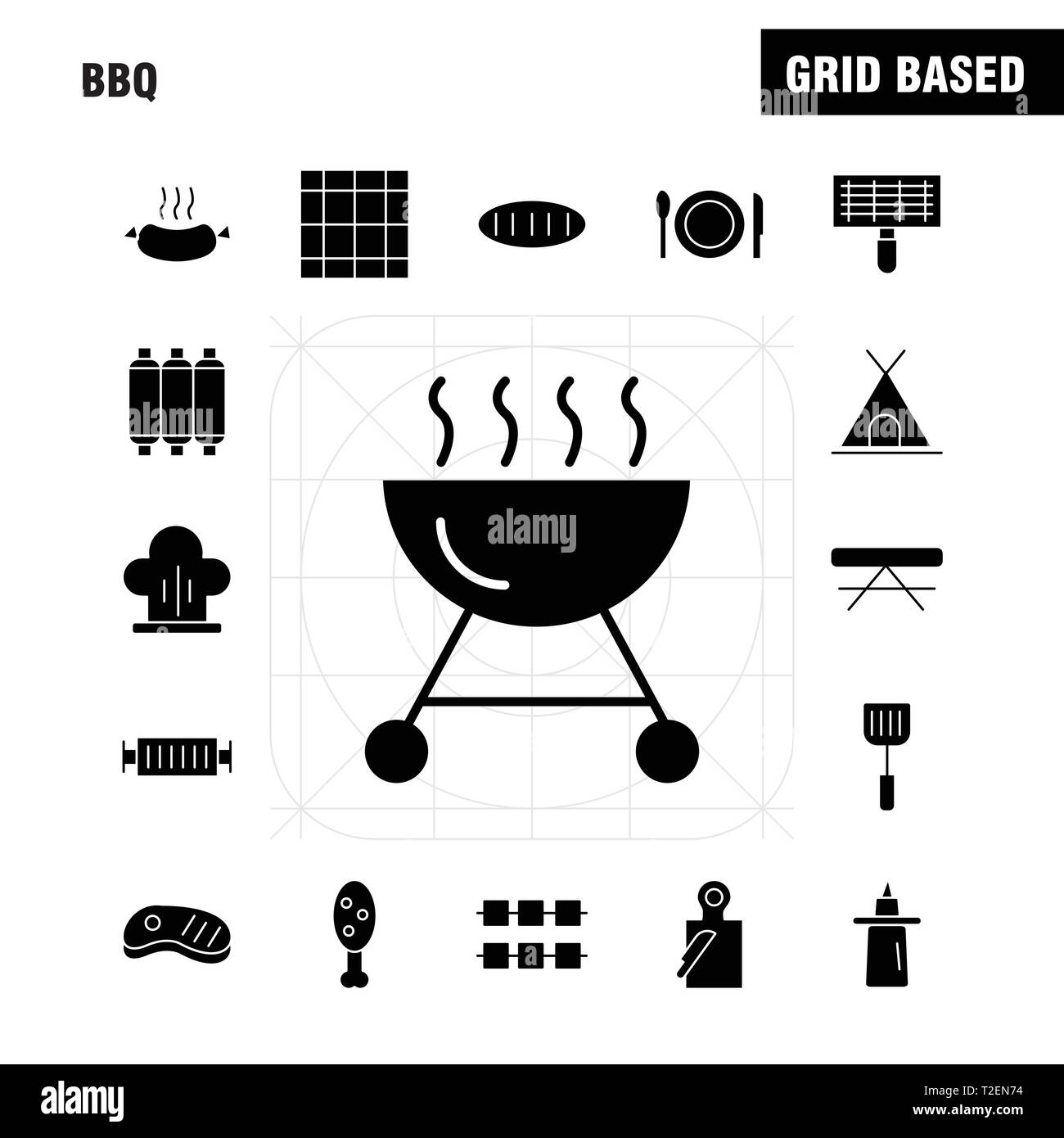 Bbq Solid Glyph Icon Pack For Designers And Developers. Icons Of ...