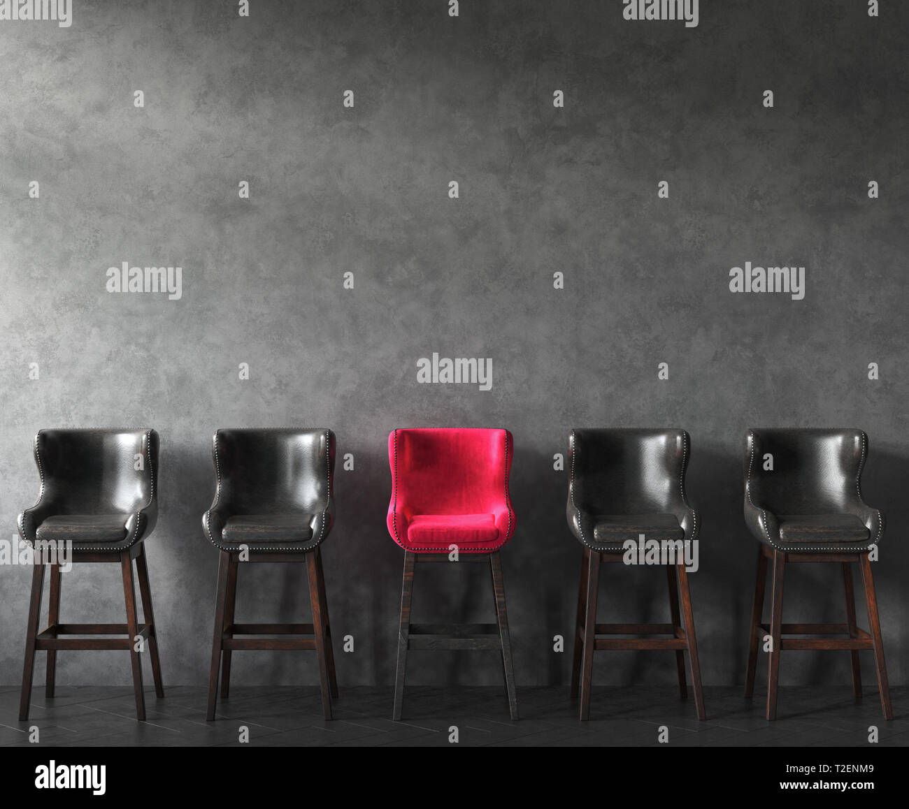 Row chairs one different hi-res stock photography and images - Alamy