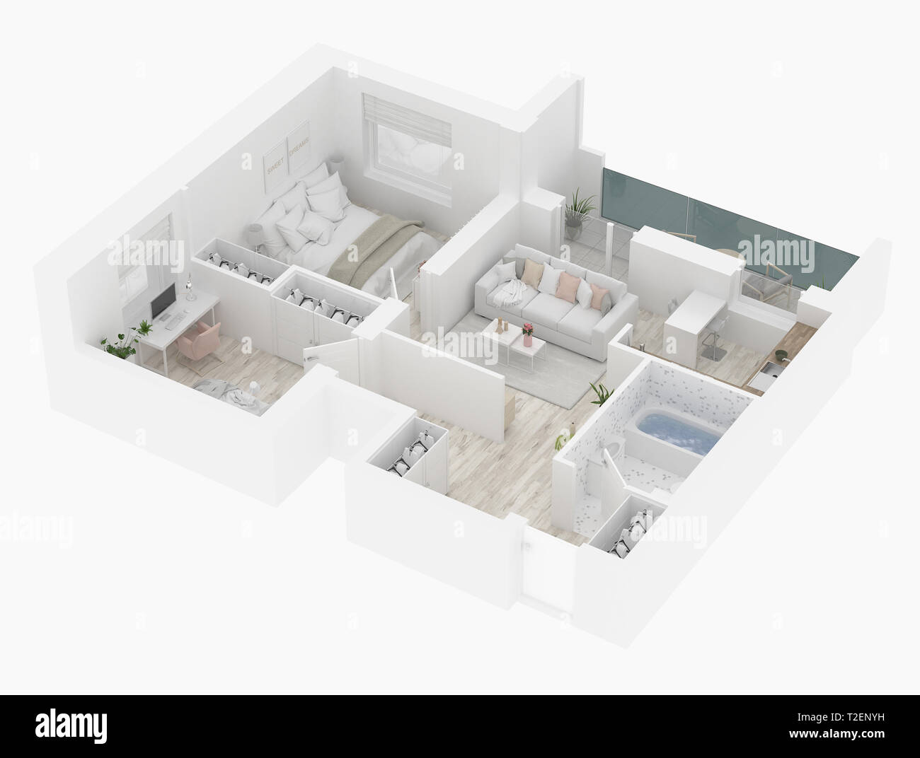 Home floor plan top view. Apartment interior isolated on white ...