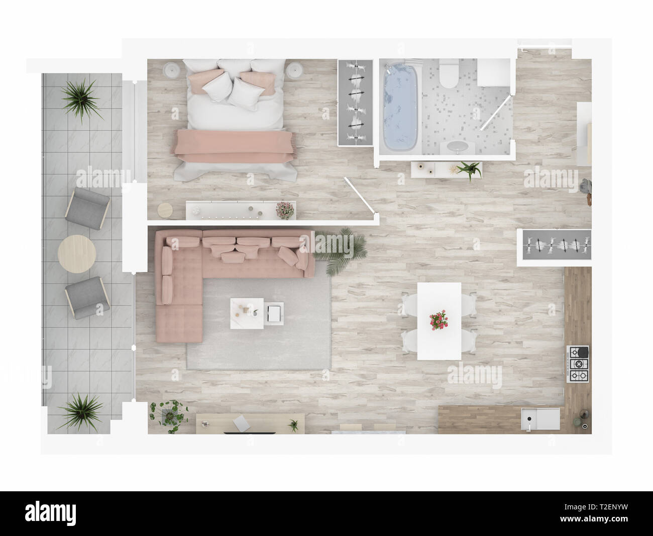 3d interior white model hi-res stock photography and images - Alamy