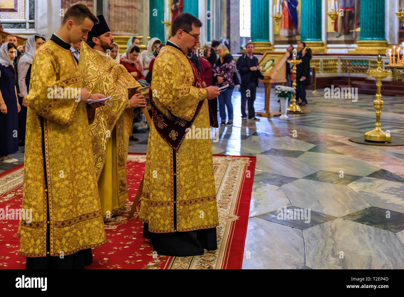 Saint Petersburg, Russia - September 10, 2017: Russian Orthodox priest ...