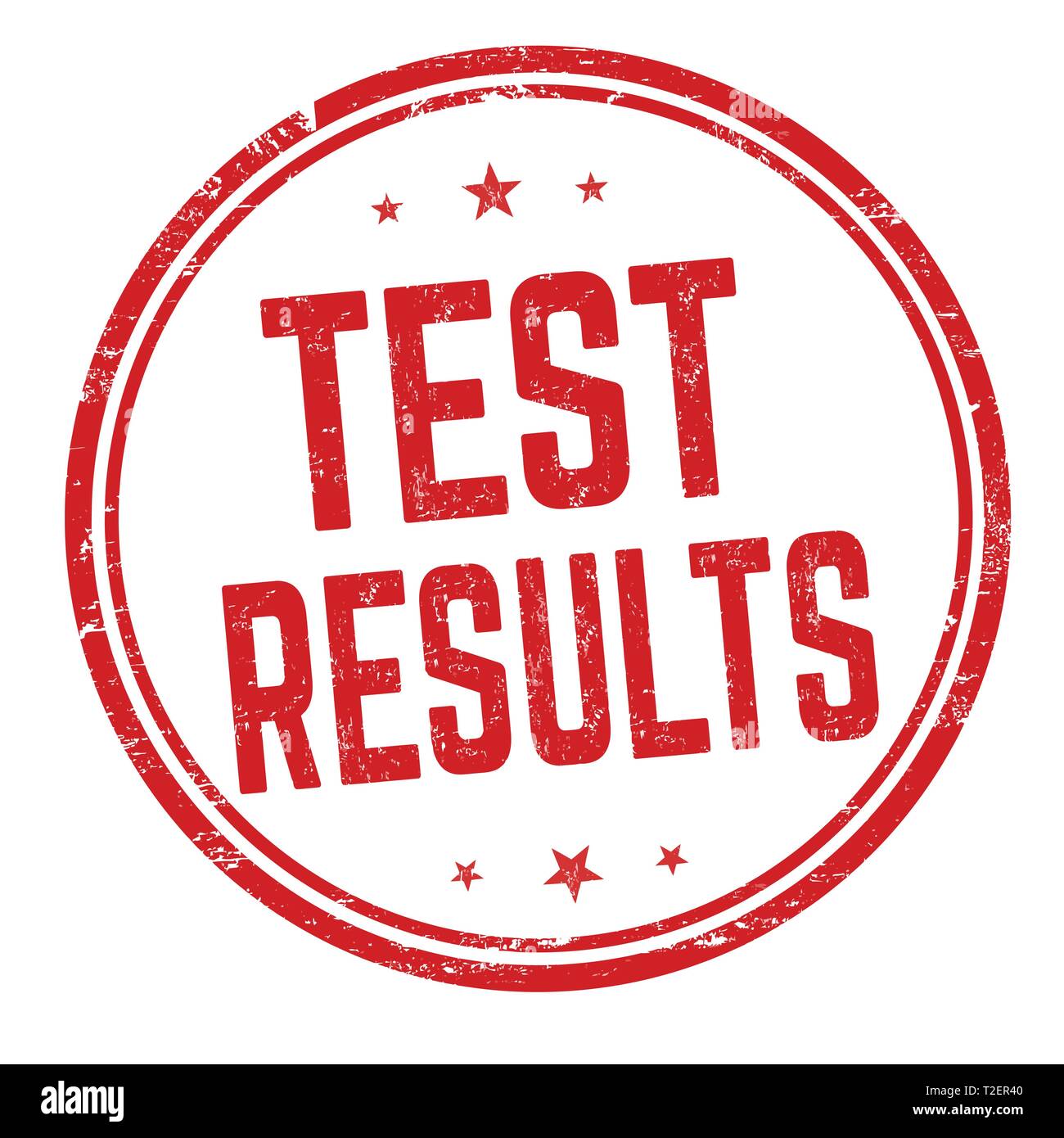 Test results sign or stamp on white background, vector illustration ...