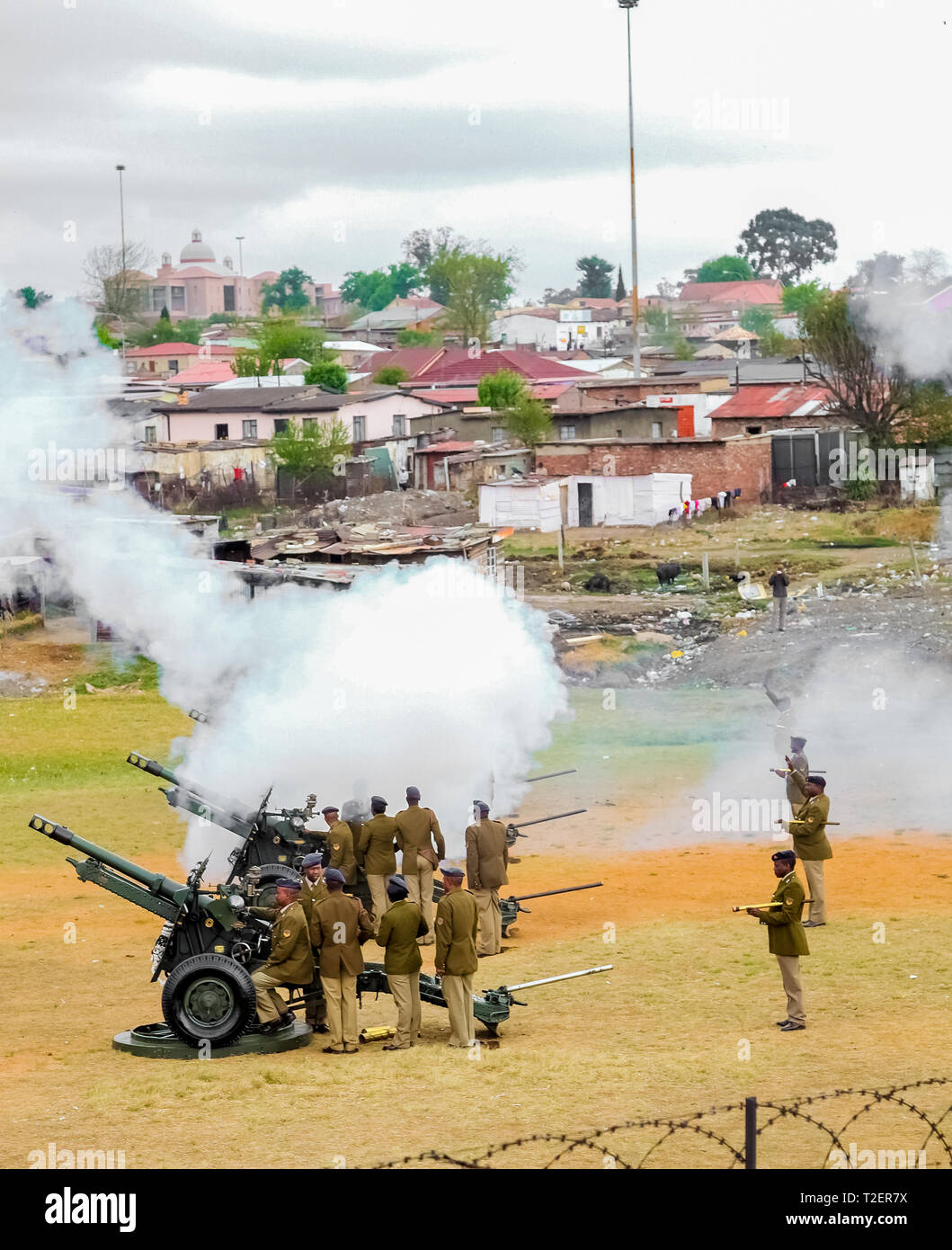 Ermelo, South Africa - September 24 2011: Artillery Cannon Guns on ...