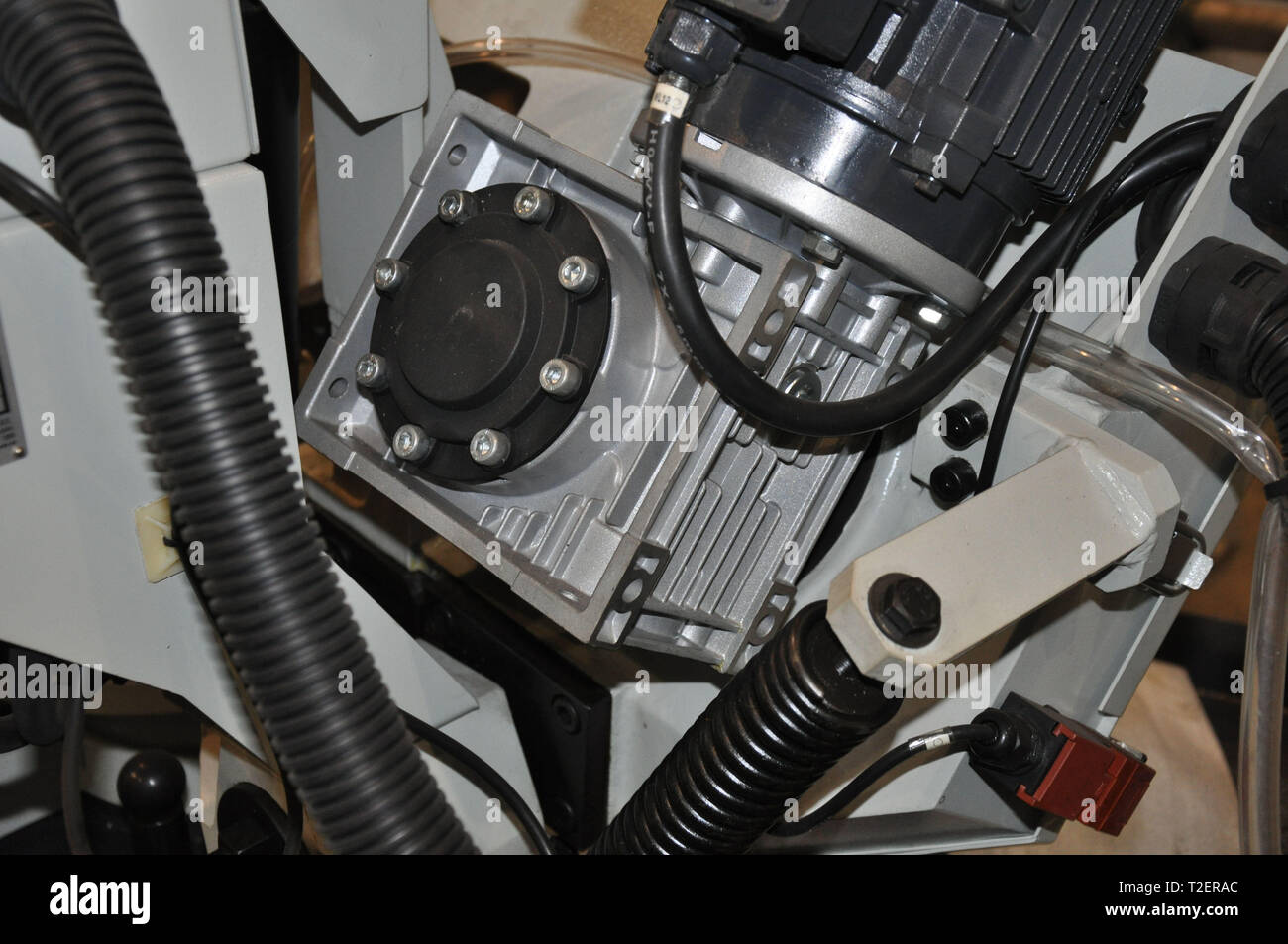 gearbox on the engine to drive the machine. Factory Stock Photo - Alamy