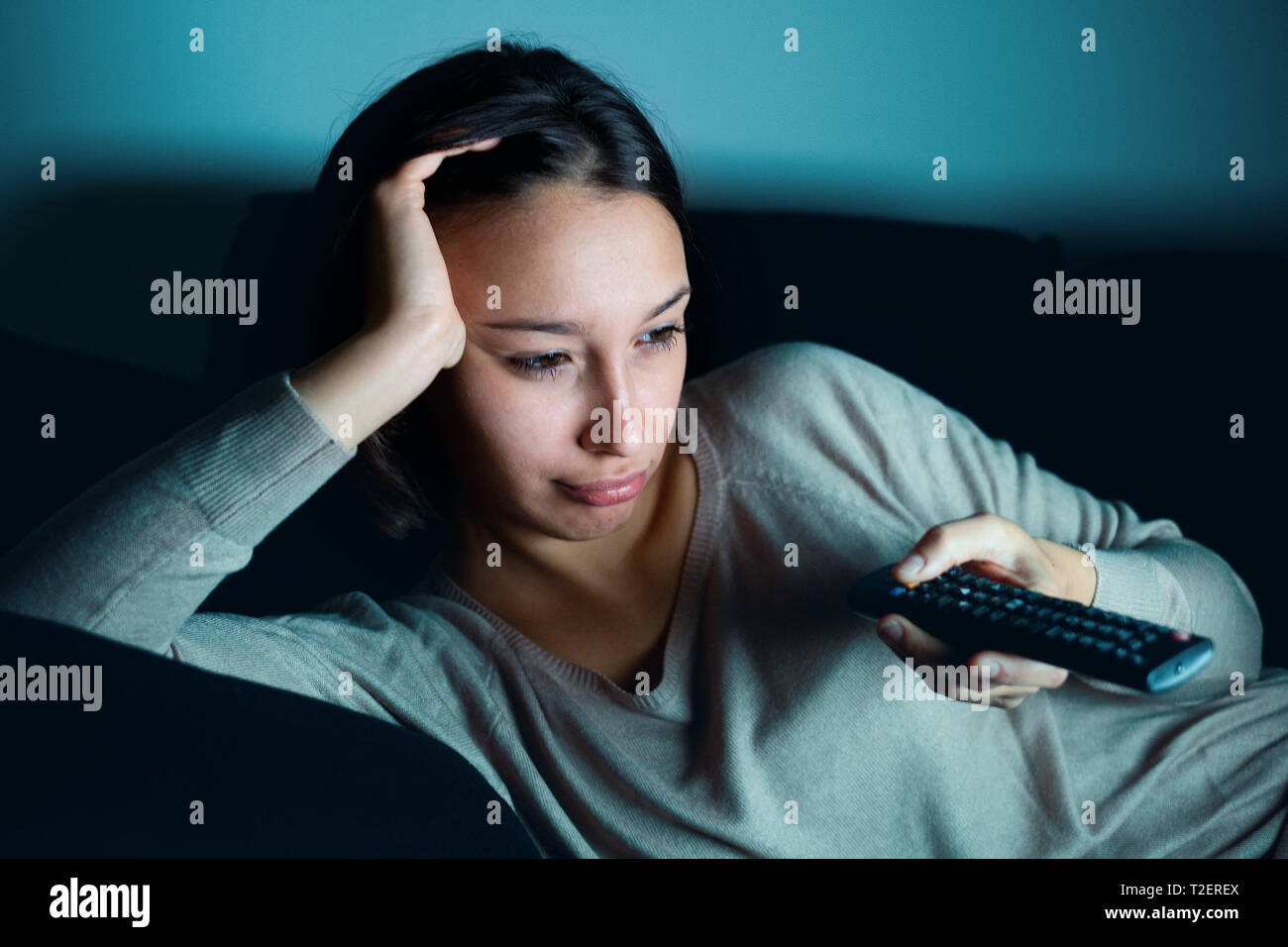 Watching netflix bored hi-res stock photography and images - Alamy