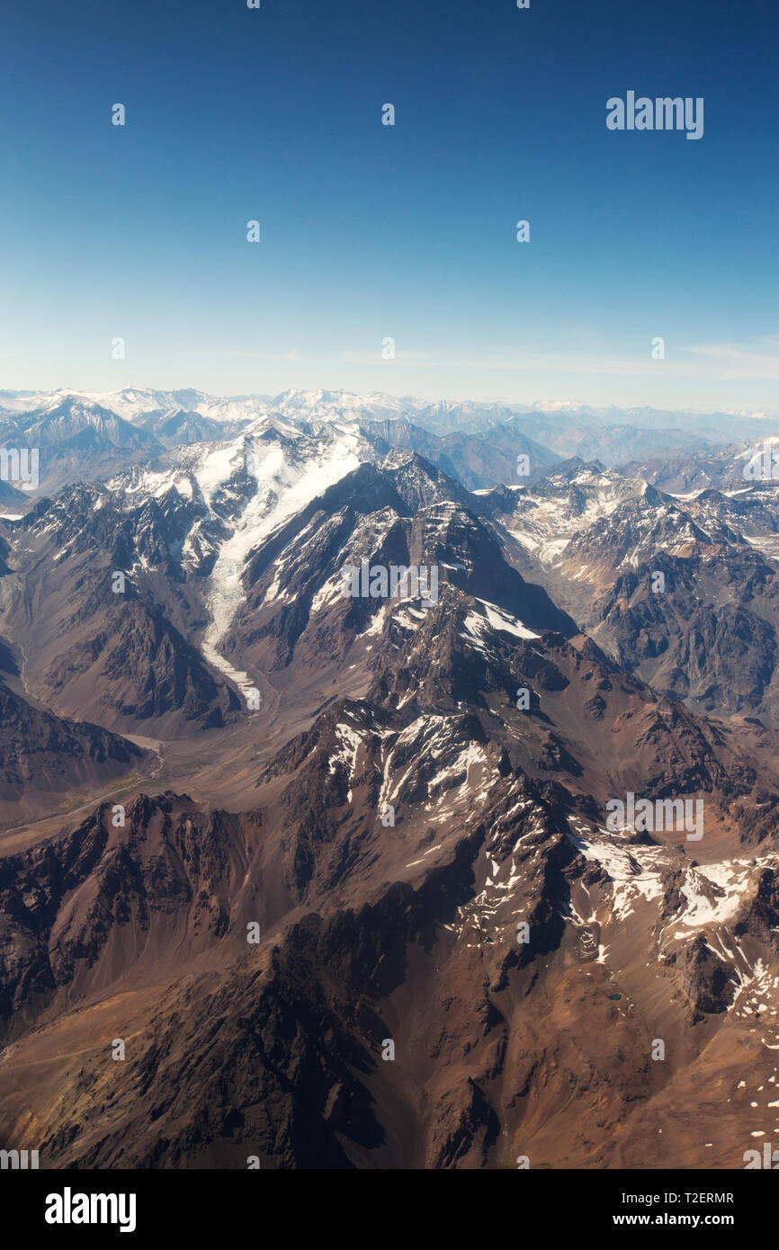 The Chilean Andes from the air Stock Photo - Alamy
