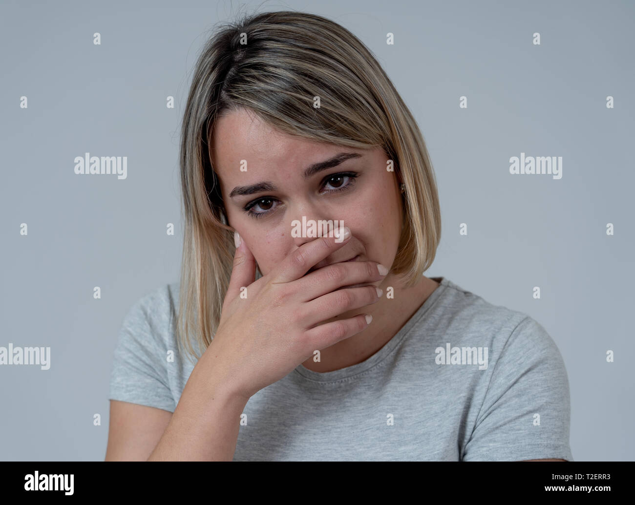 Mouth Woman Close Up Serious High Resolution Stock Photography and ...