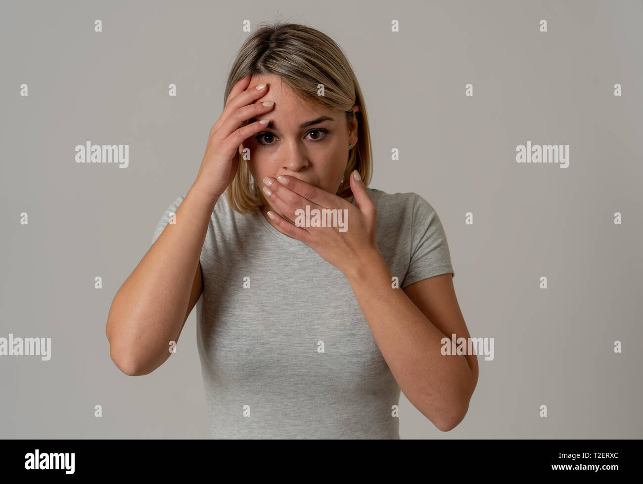 Scary woman face hi-res stock photography and images - Alamy