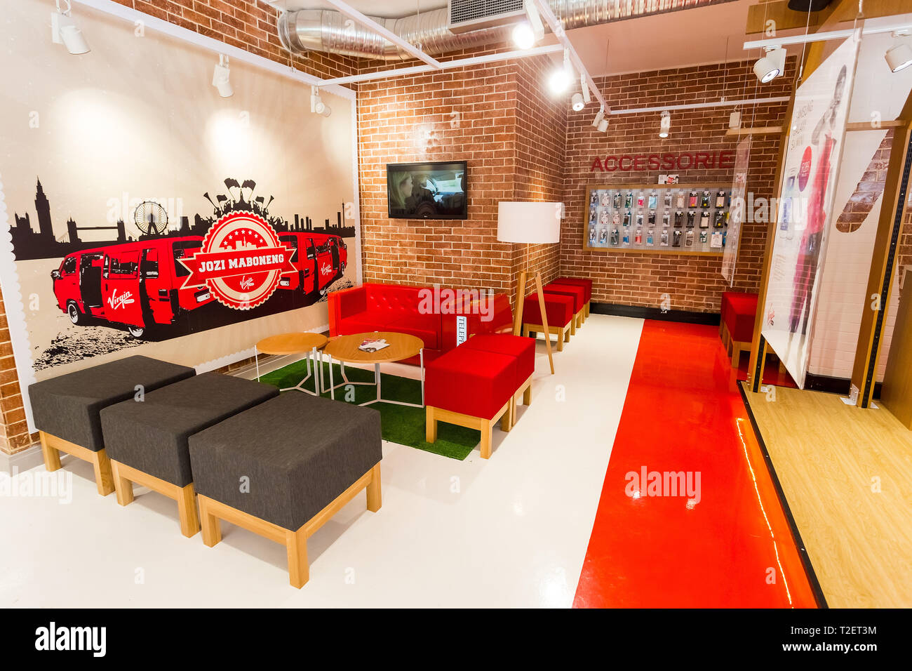 Johannesburg, South Africa - October 03 2013: Inside Interior of a ...