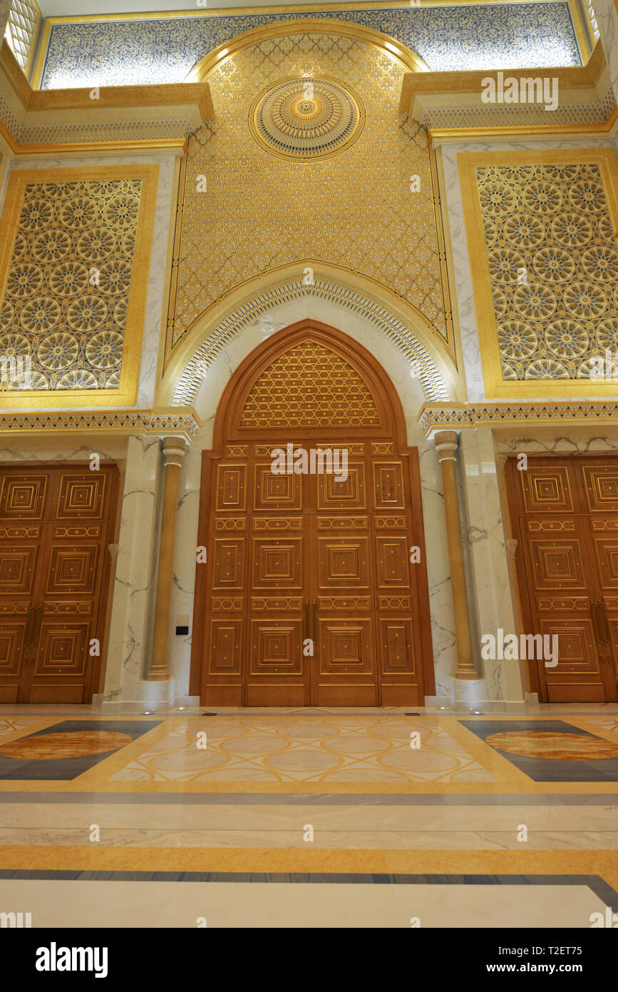 The beautiful Qasr Al Watan - Presidential palace in Abu Dhabi, UAE ...