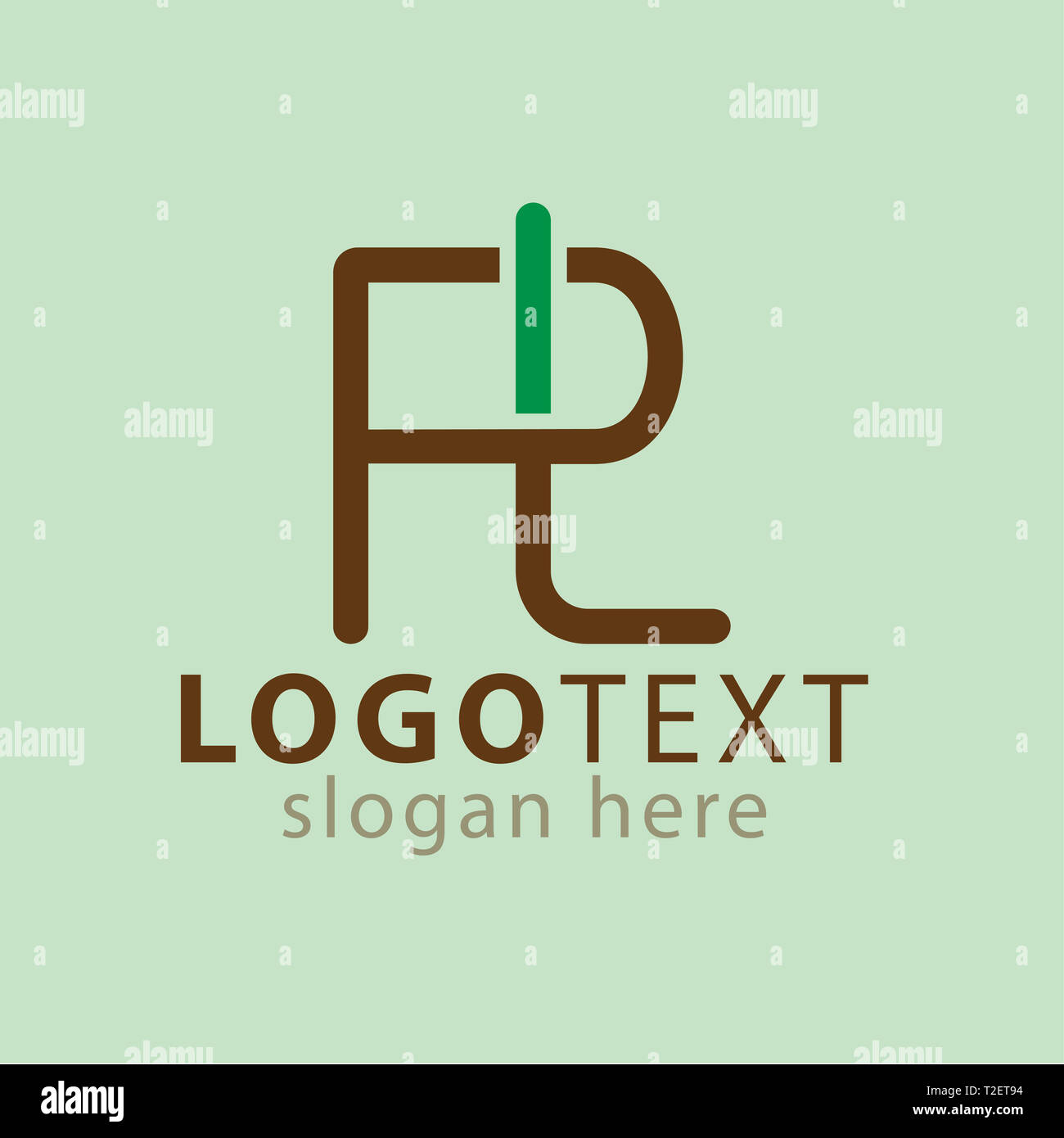 Monogram letter l logo hi-res stock photography and images - Alamy