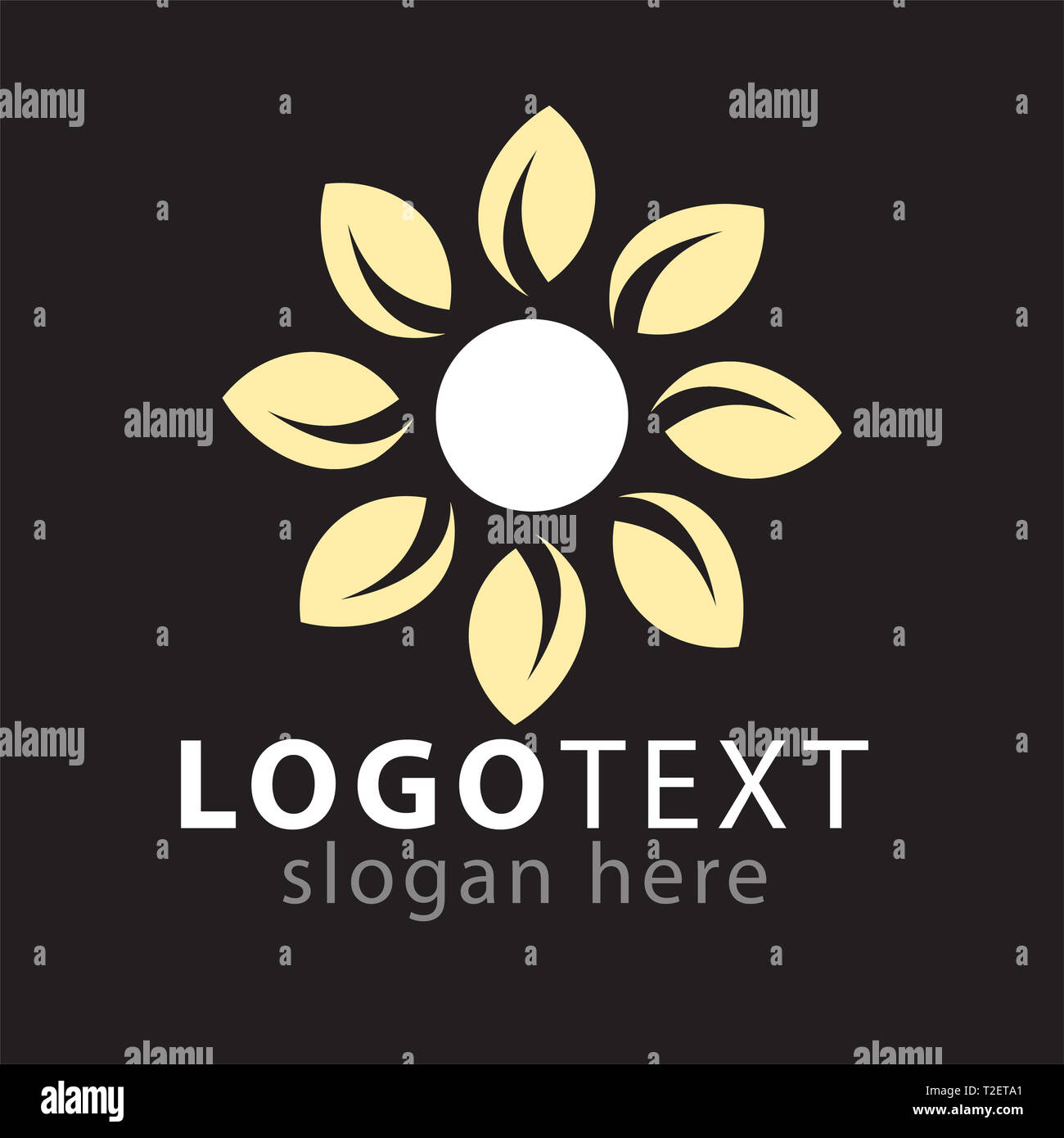 Flower icon logo hi-res stock photography and images - Alamy