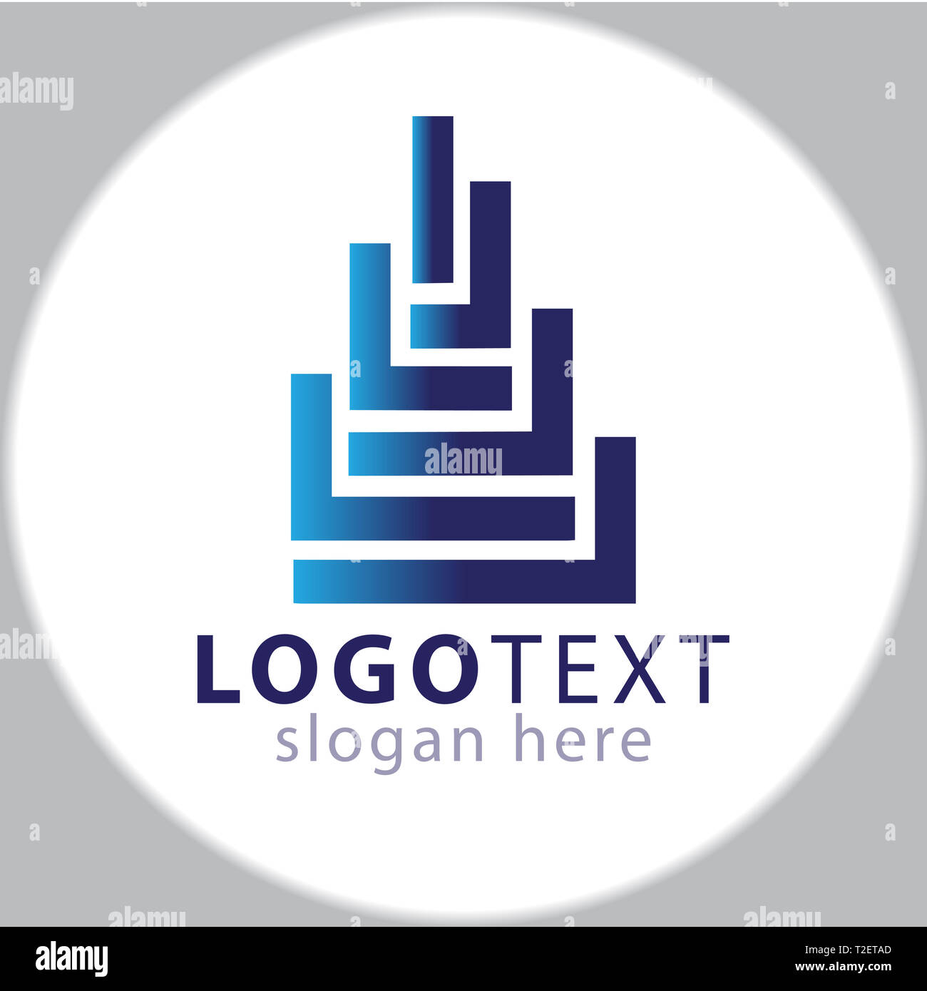 abstract temple build logo icon vector template Stock Photo - Alamy