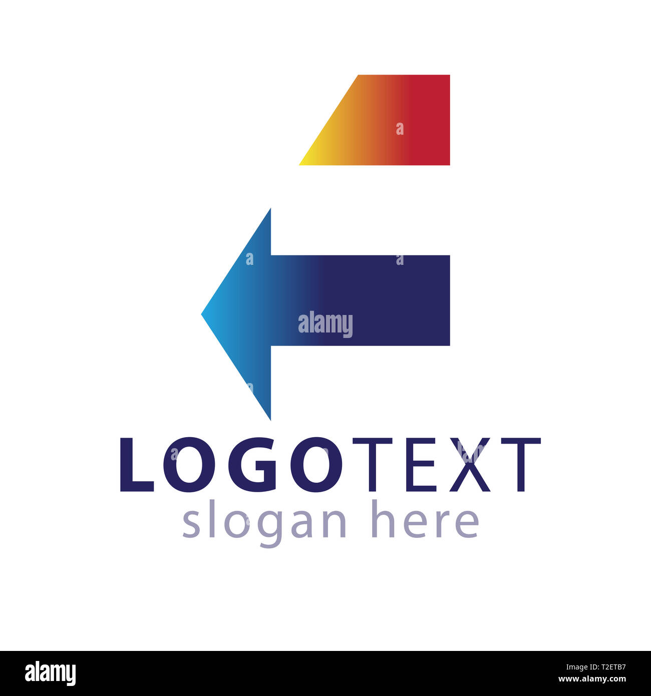 Set triangle logo template hi-res stock photography and images - Alamy