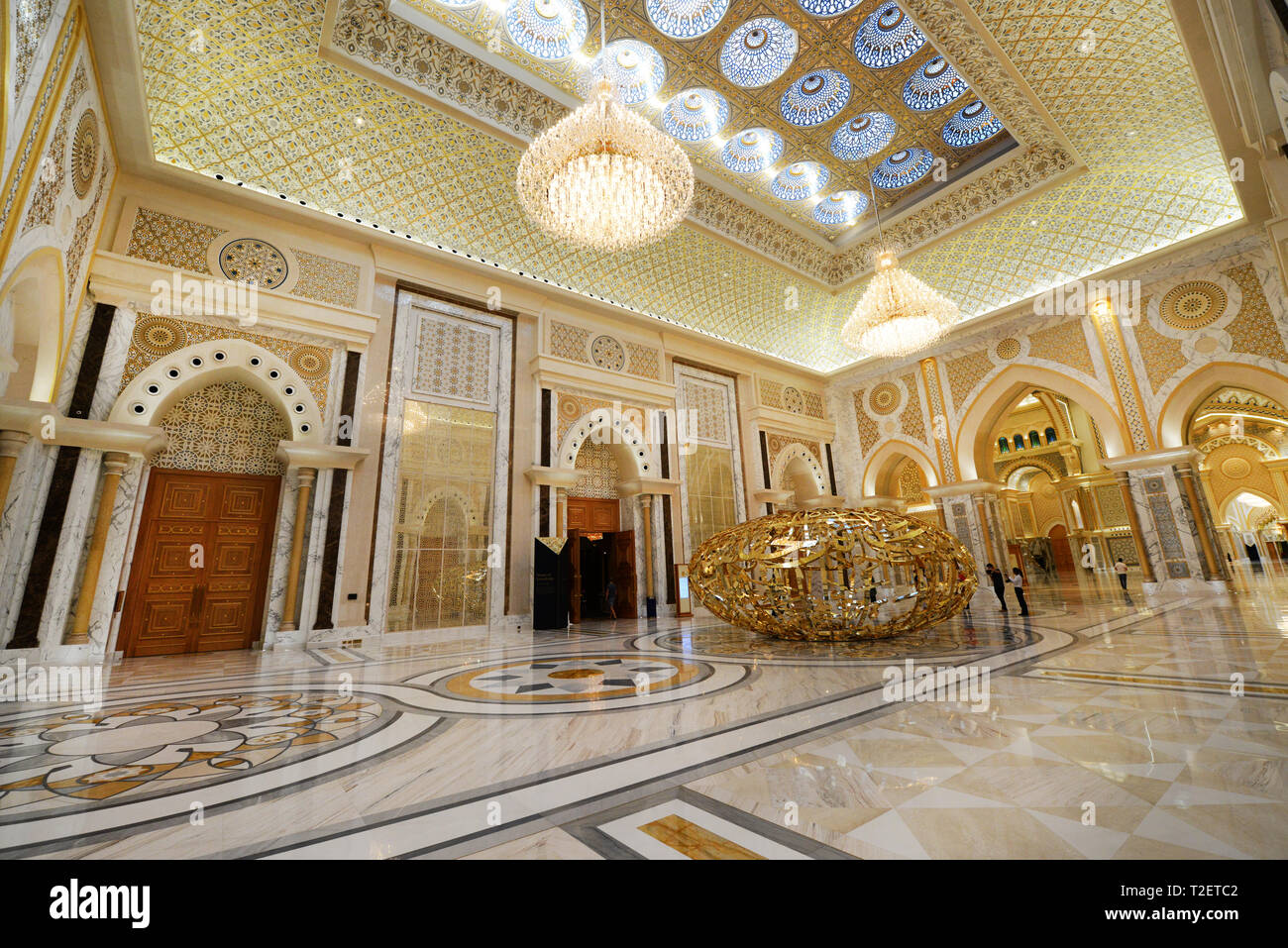 The beautiful Qasr Al Watan - Presidential palace in Abu Dhabi, UAE ...