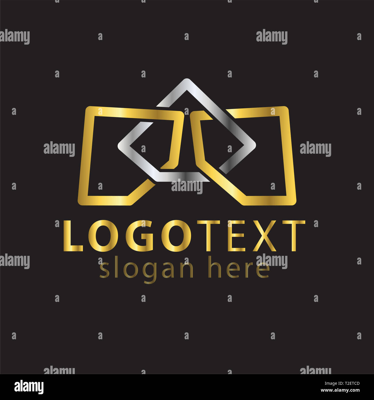 Diamond logo vector hi-res stock photography and images - Alamy