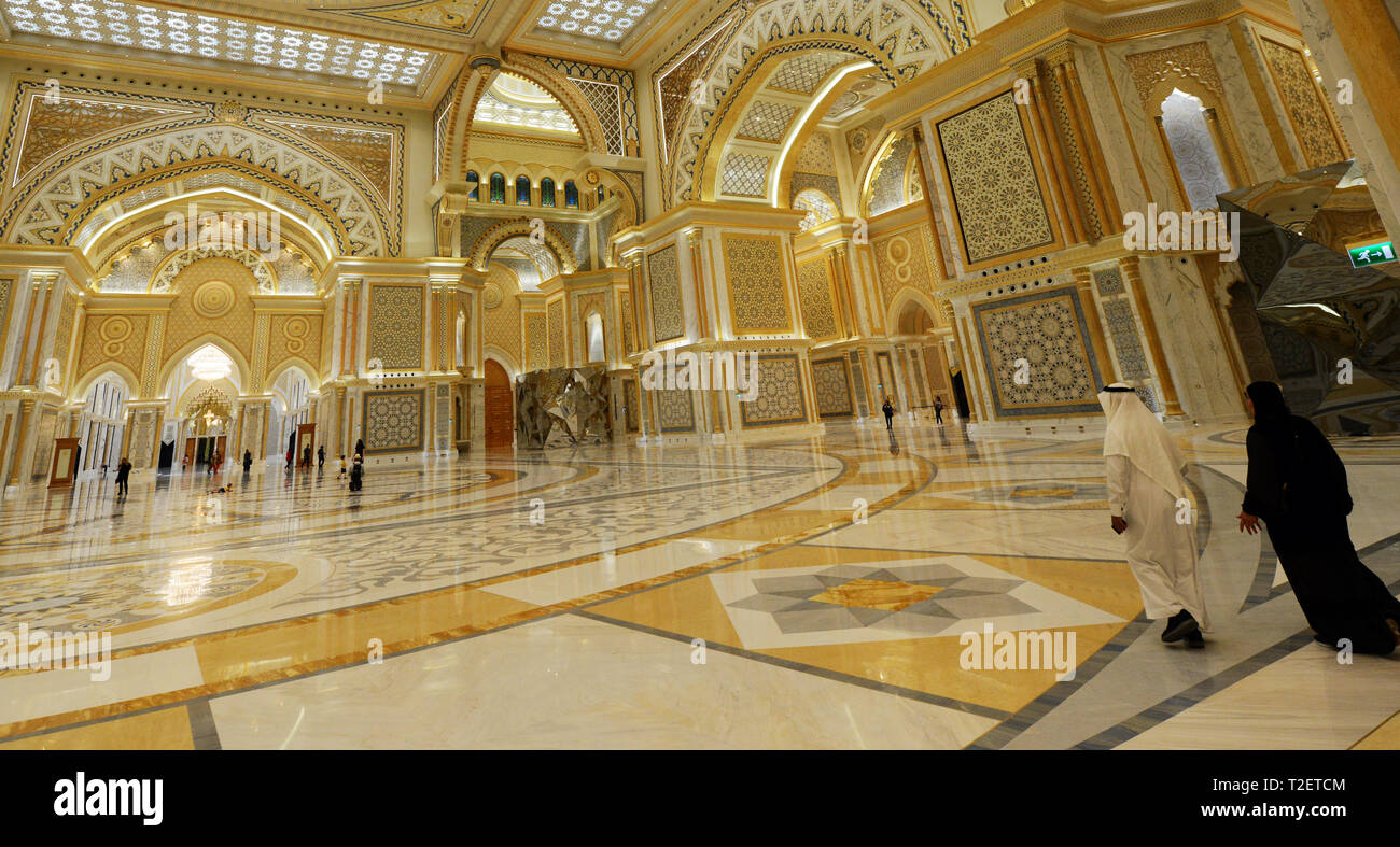 The beautiful Qasr Al Watan - Presidential palace in Abu Dhabi, UAE ...
