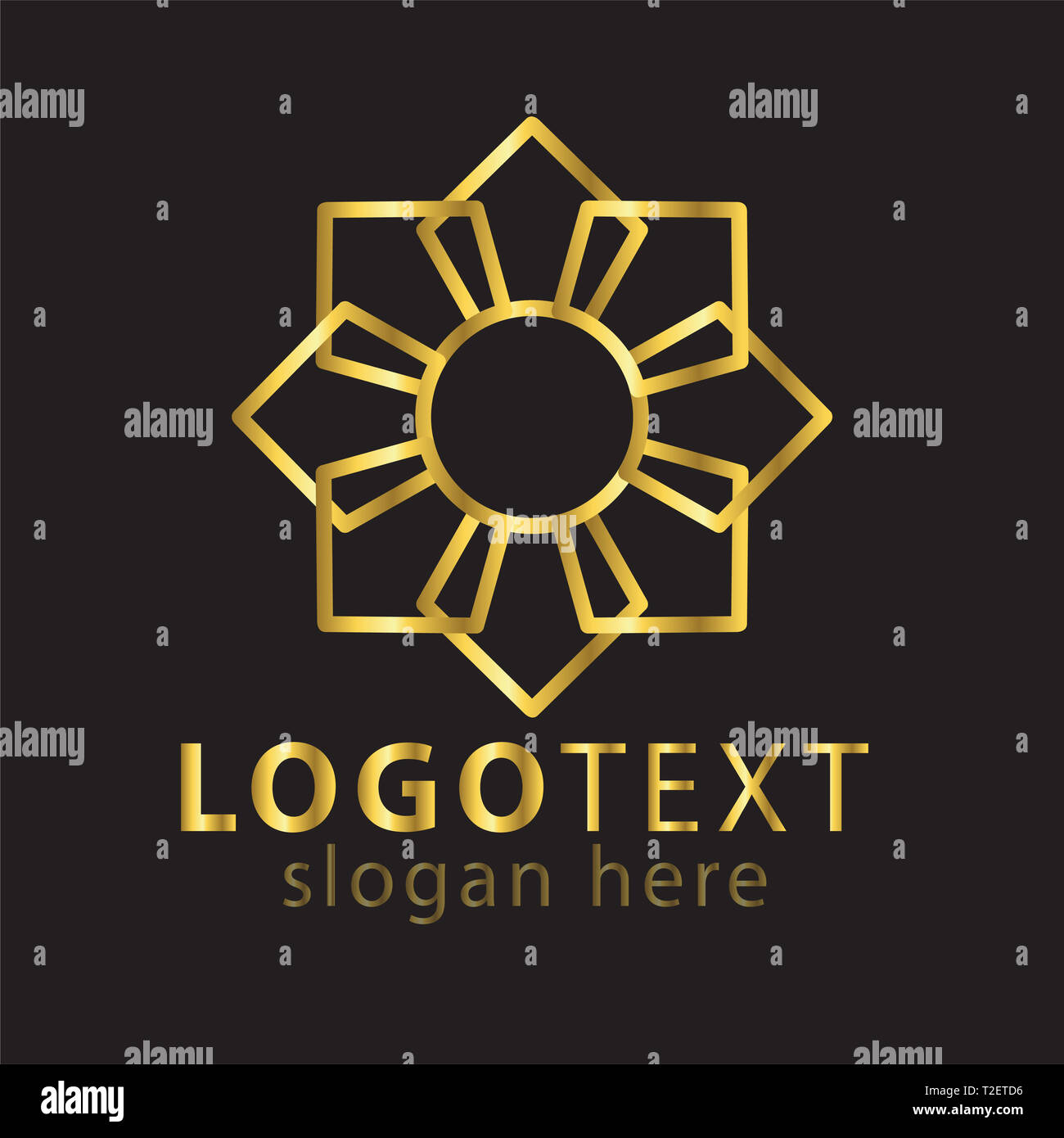 Flower Diamond logo icon vector template Stock Photo - Alamy