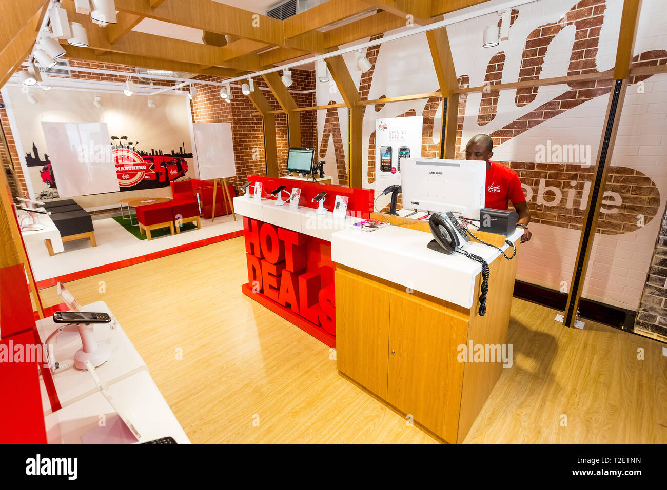 Johannesburg, South Africa - October 03 2013: Inside Interior of a ...