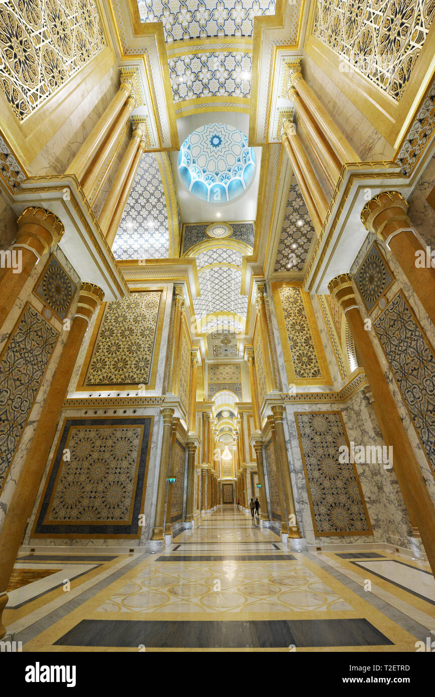 The beautiful Qasr Al Watan - Presidential palace in Abu Dhabi, UAE ...