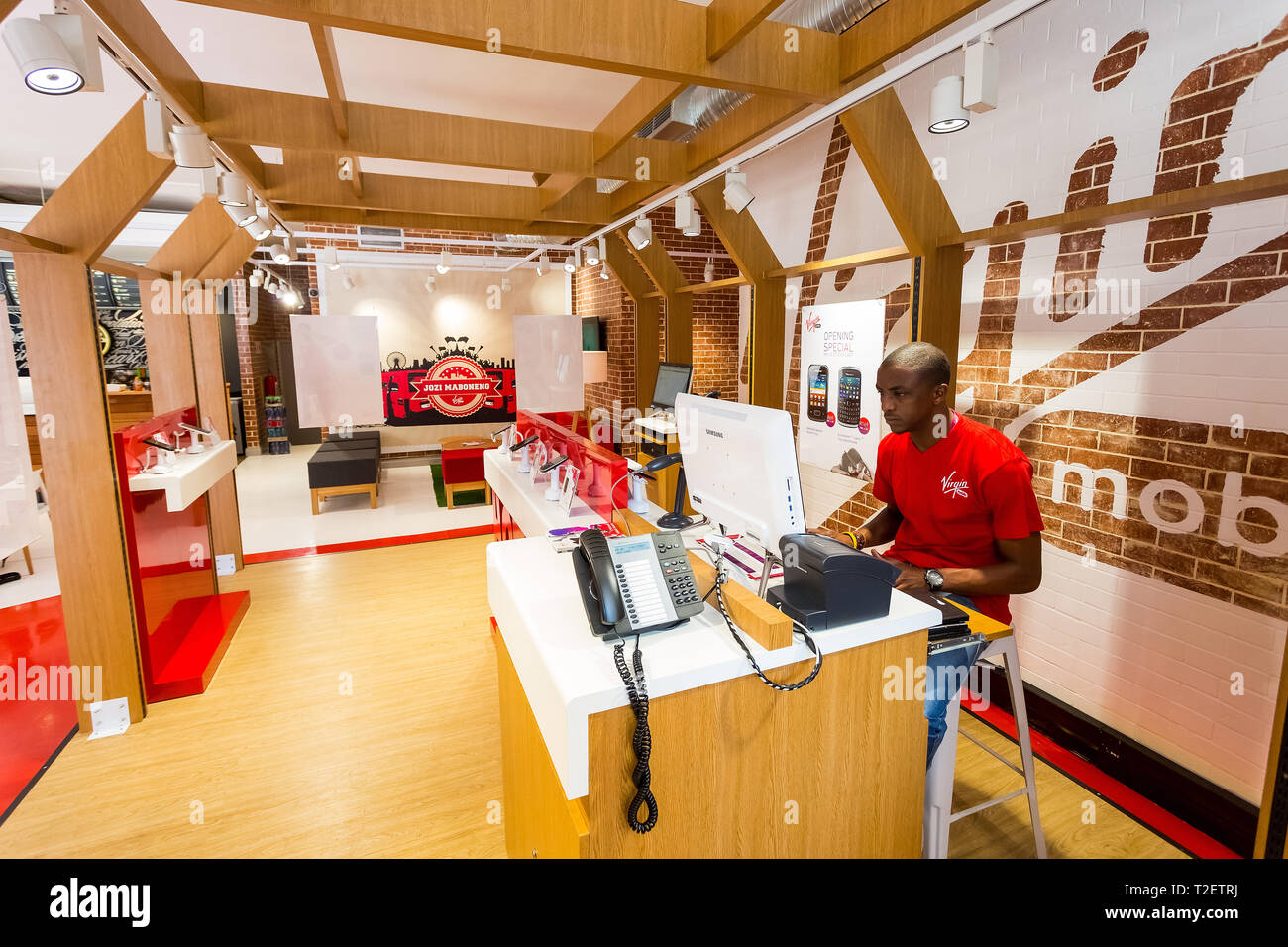 Johannesburg, South Africa - October 03 2013: Inside Interior of a ...