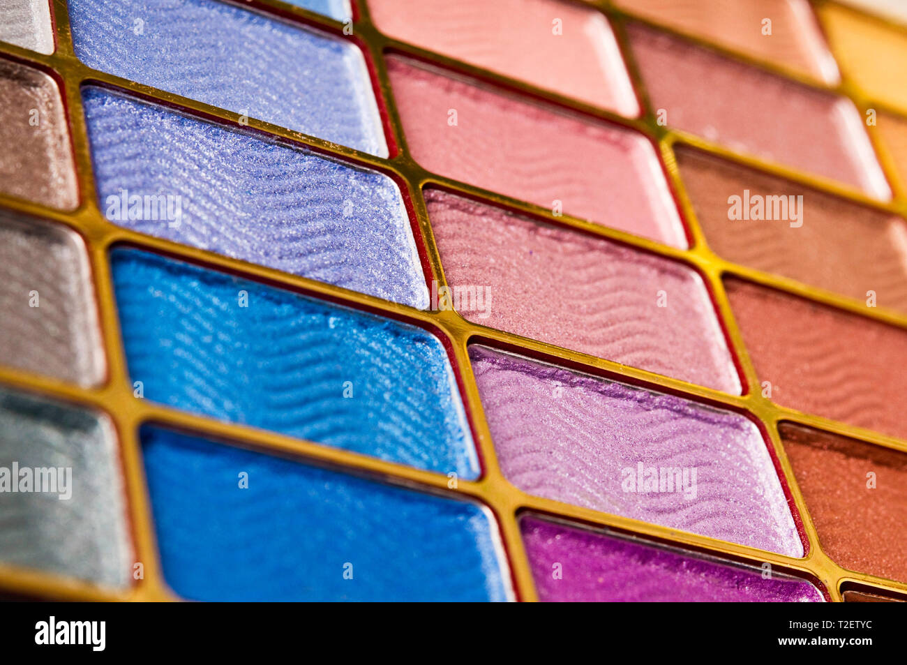 pattern of colors of a makeup box Stock Photo - Alamy