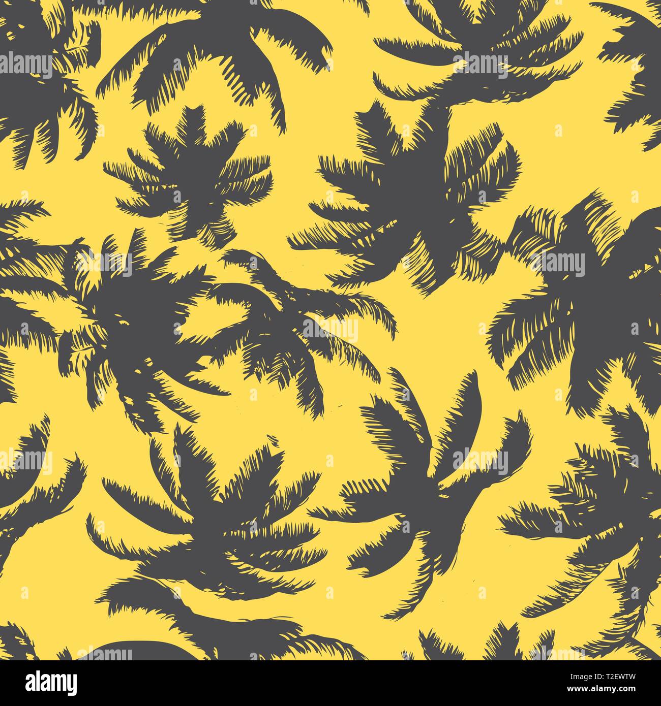 Colorful Palm Tree Seamless Pattern. Vector illustration Stock Vector ...