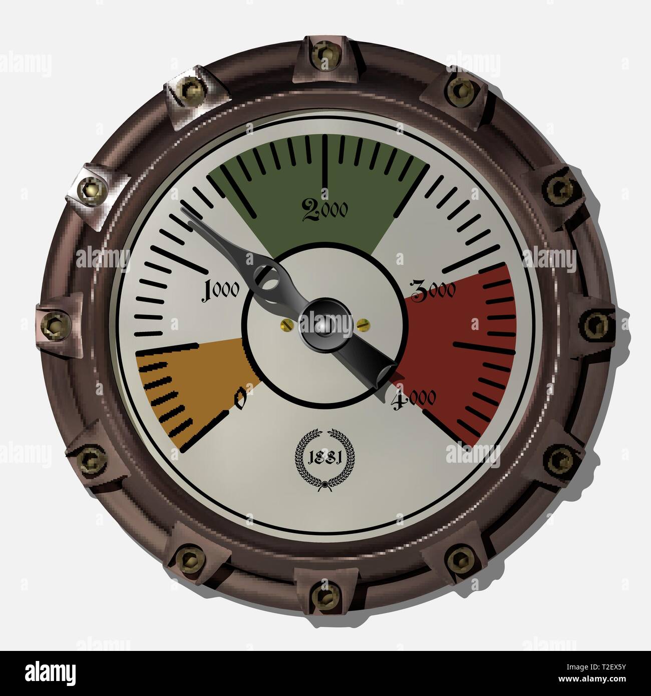 Ancient measuring device in the style of steampunk vector Stock Vector ...