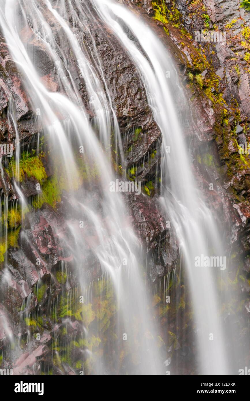 Narada Falls, waterfall, long exposure, Mount Rainier National Park ...