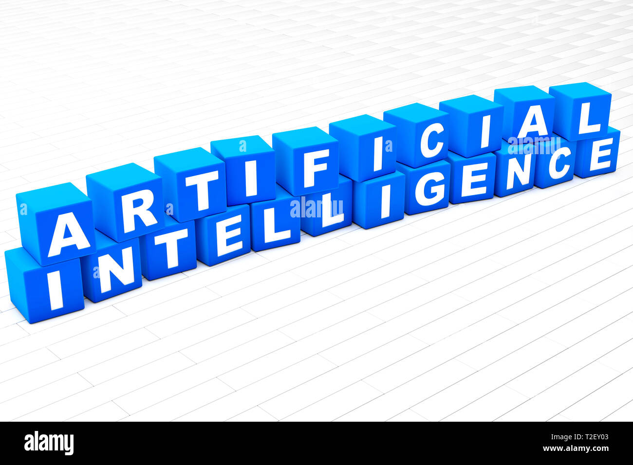 3D rendered illustration of the words Artificial Intelligence Stock ...
