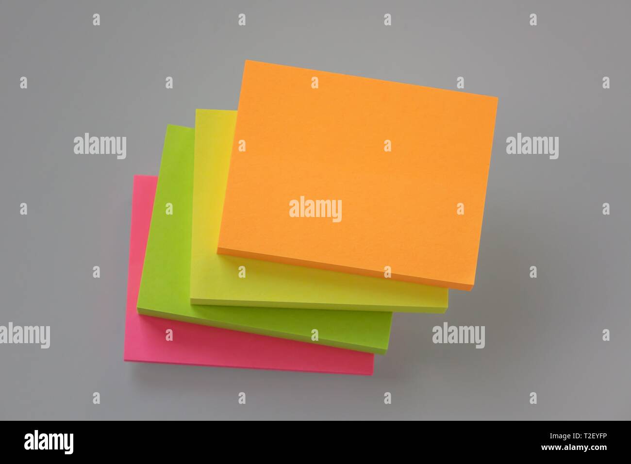 Post it Stacks, notepads, various colorful colors, Germany Stock Photo ...