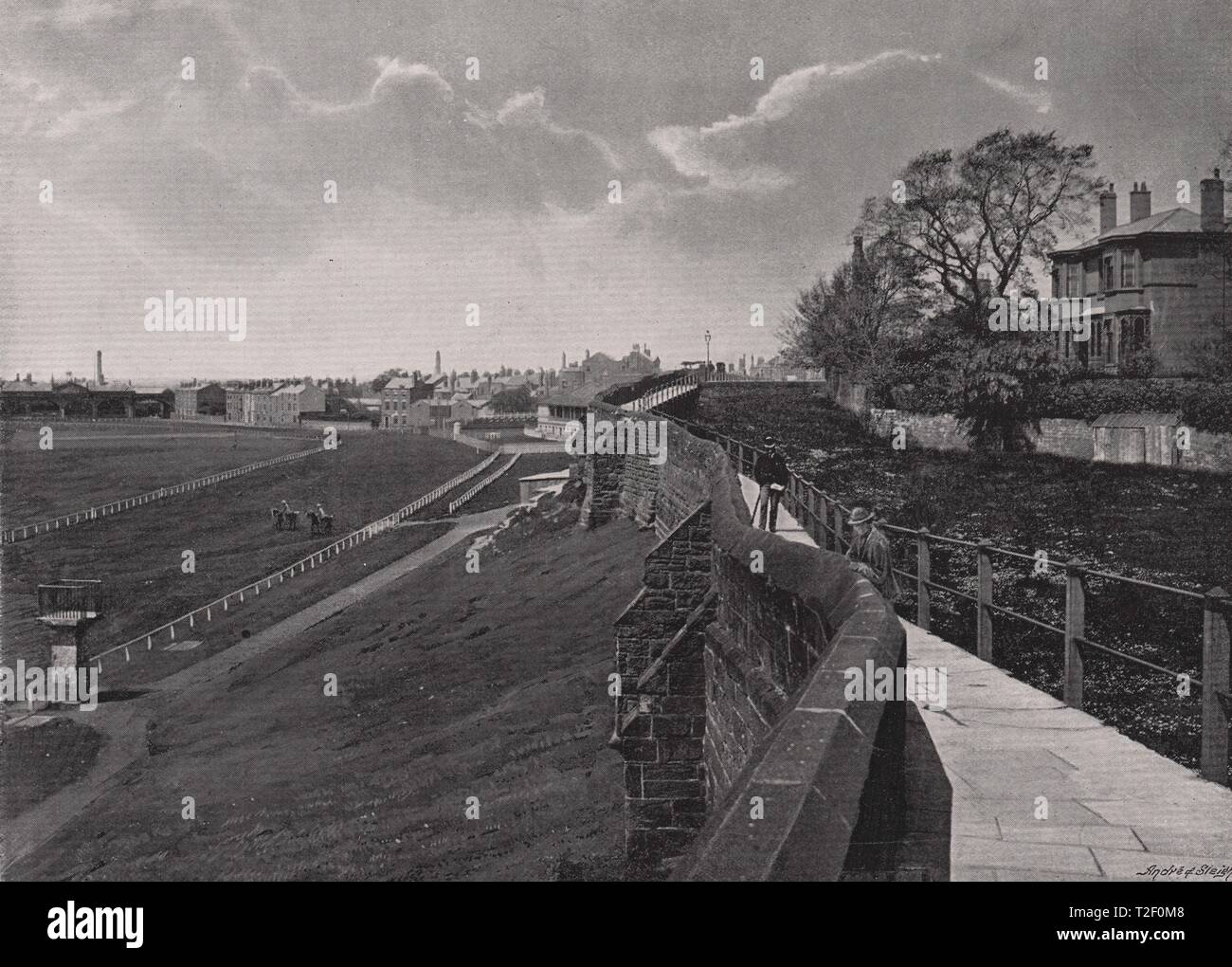 The Wall and Roodee, Chester Stock Photo - Alamy